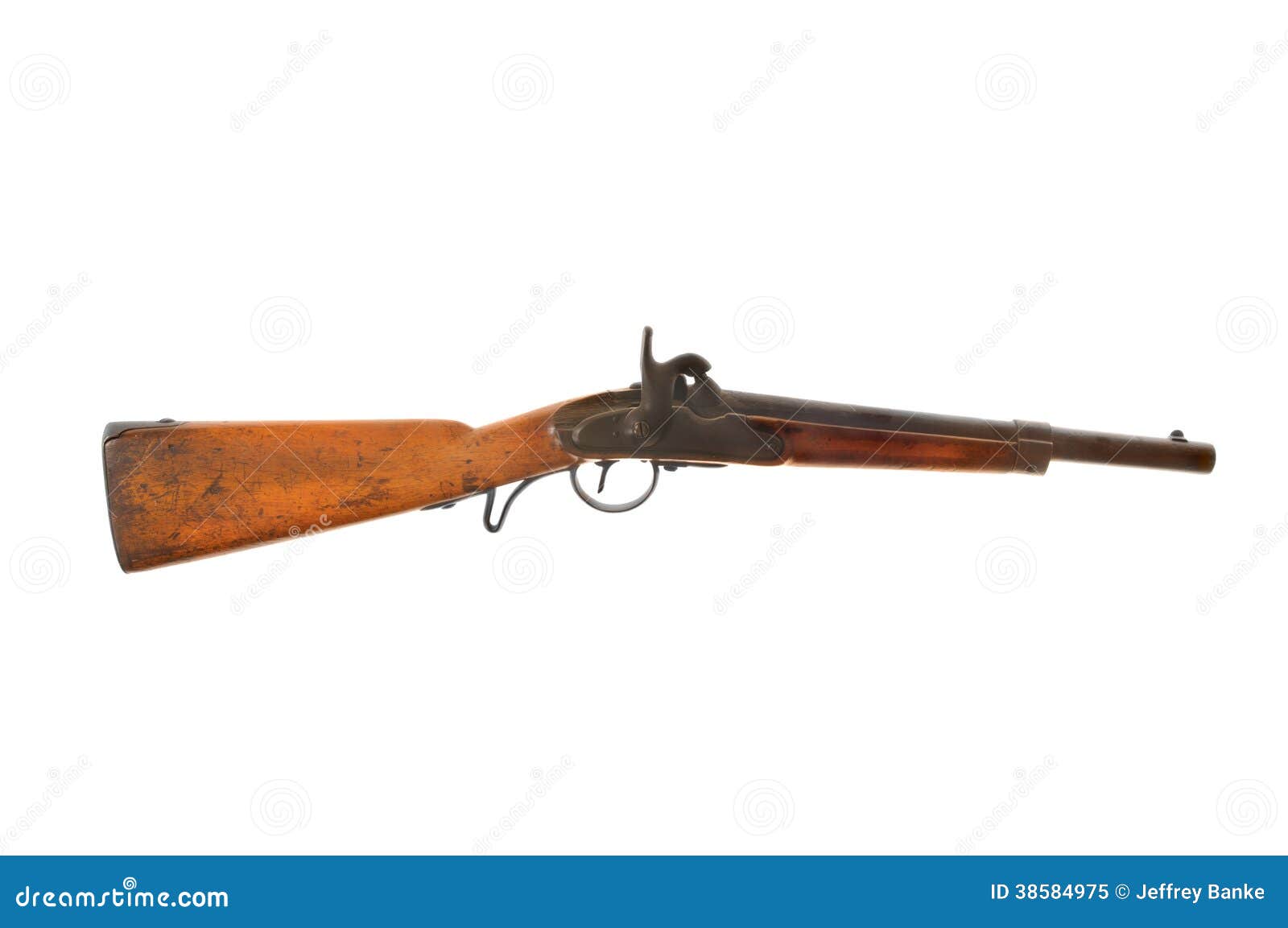 Old gun stock image. Image of collectible, black, isolated - 38584975