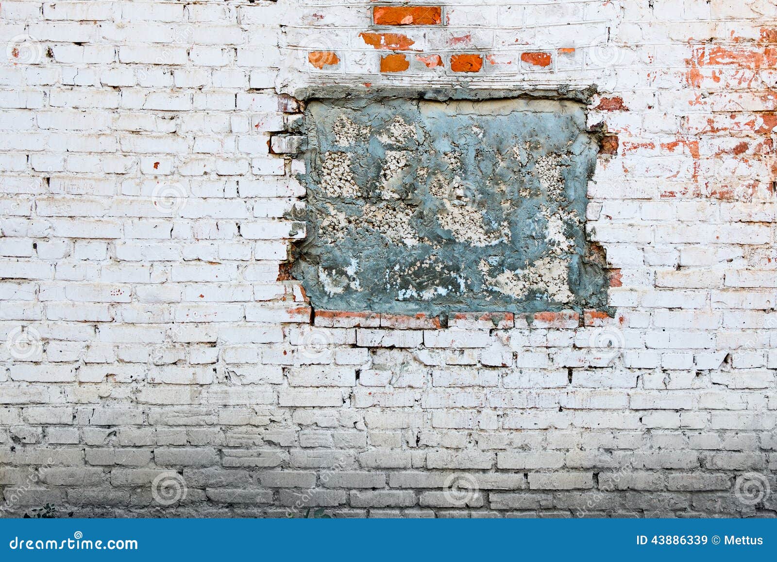 Old Gungy Wall with Immured (bricked-up) Window Stock Image - Image of ...