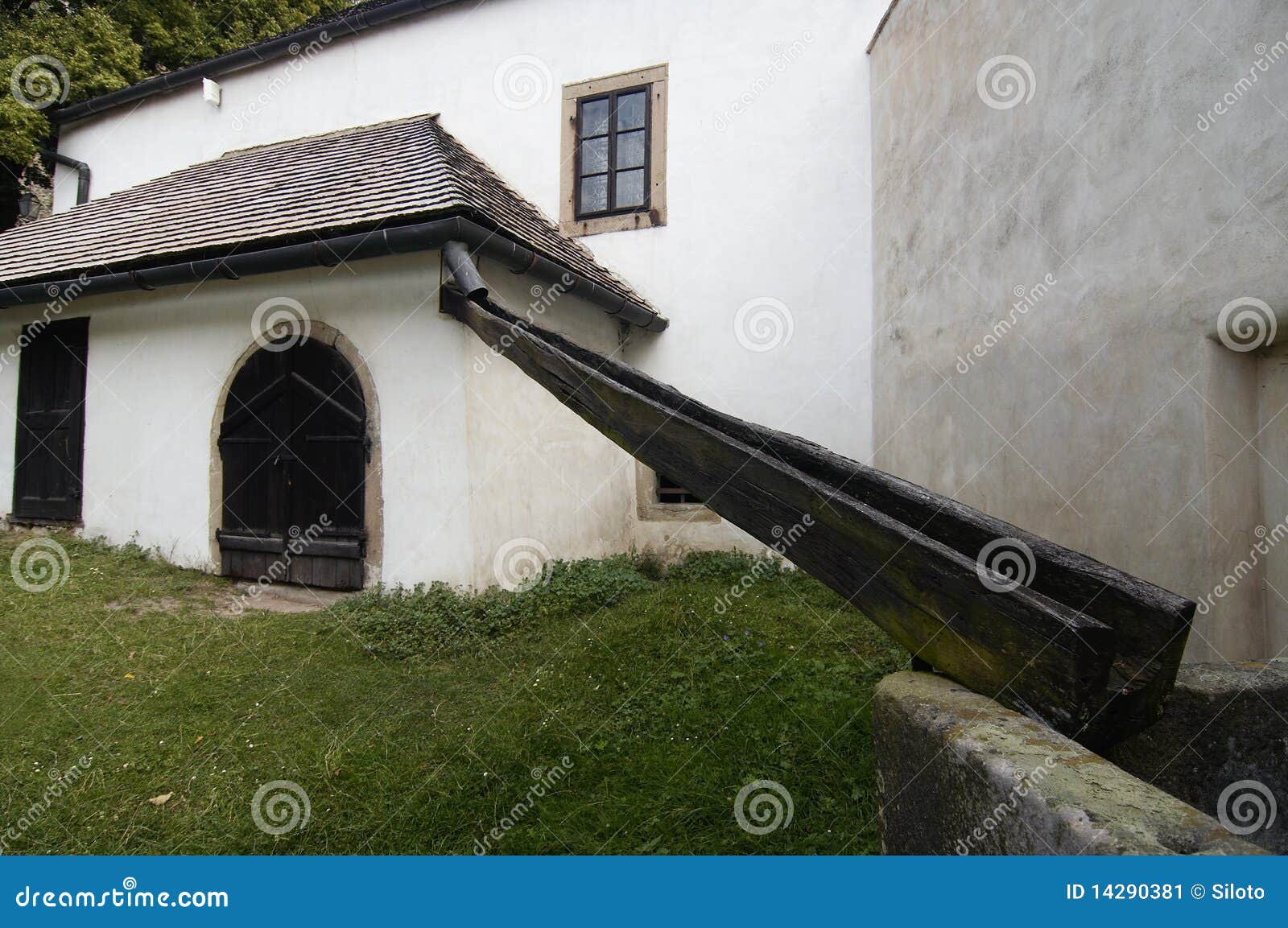 Old gutter stock image. Image of czech, ancient, buchlov - 14290381