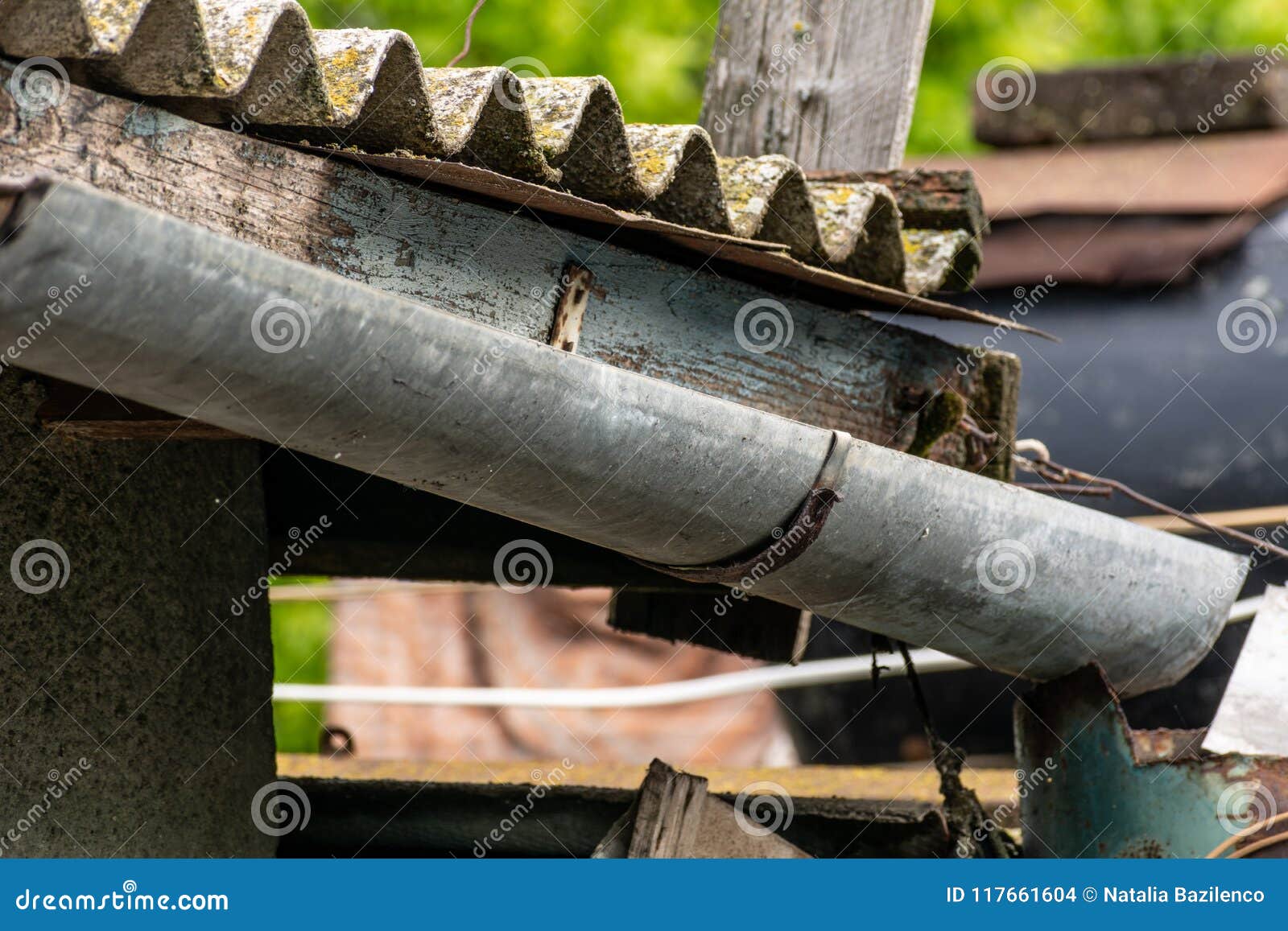 Old gutter rural house stock photo. Image of facade - 117661604