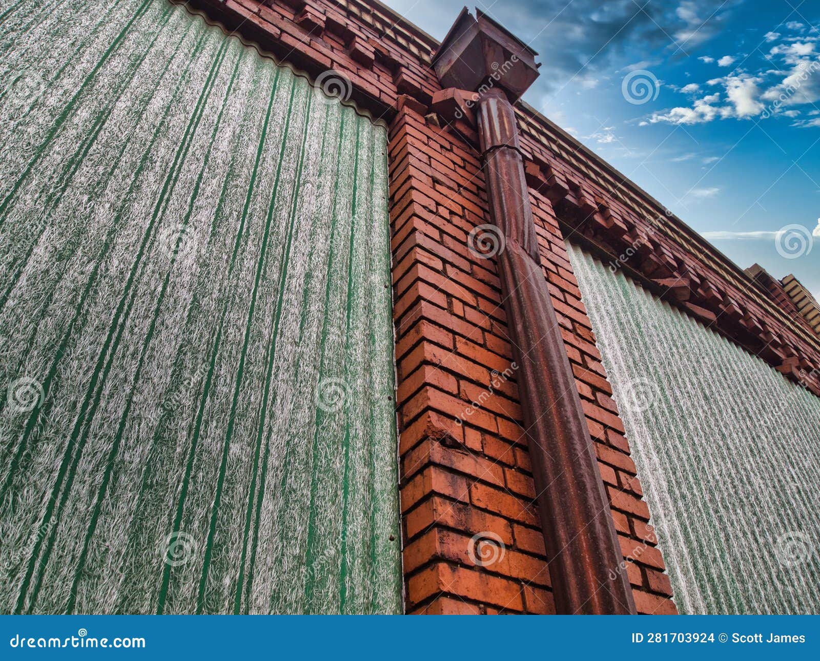 Old Gutter System on Abandoned Building Stock Photo - Image of gutter ...