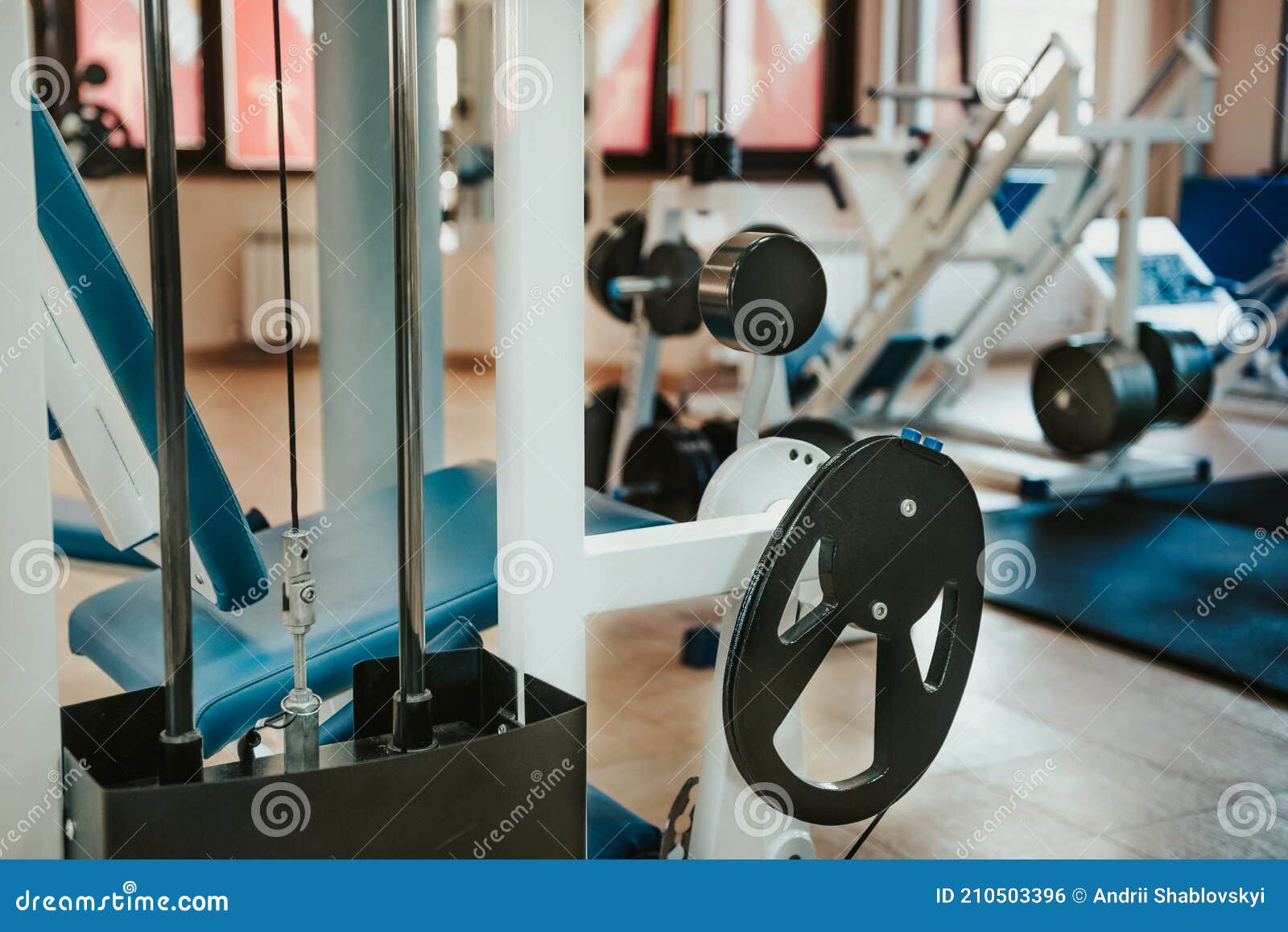 Old Gym Interior with Equipment. Athletics Gym Stock Photo - Image of ...