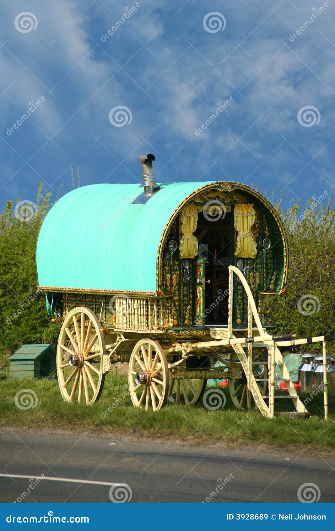 Gypsy Caravan Forest Cart Royalty-Free Stock Photo | CartoonDealer.com ...