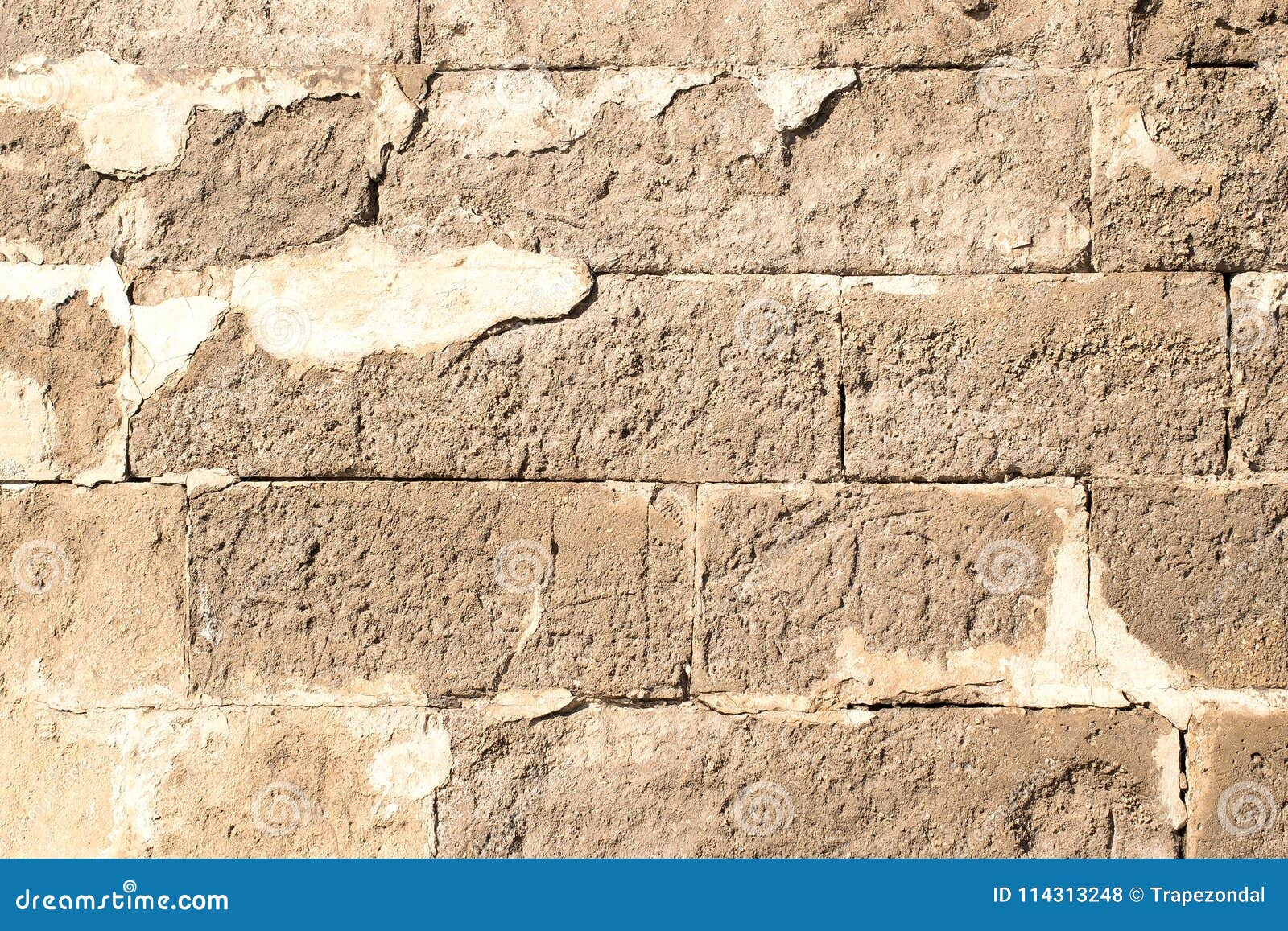 Old Half-ruined Brick Wall with Cracks Stock Photo - Image of cement ...