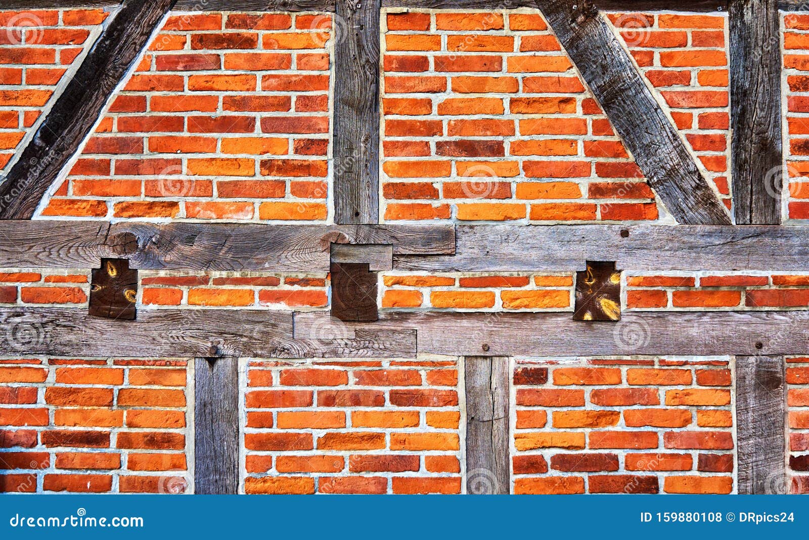 Half Built Brick Wall Background