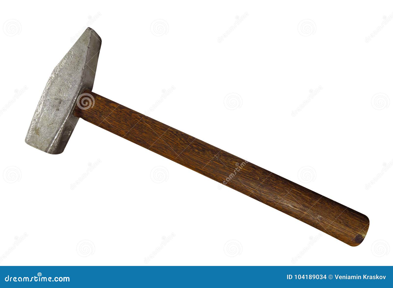 Old hammer isolated stock photo. Image of brown, carpentry - 104189034