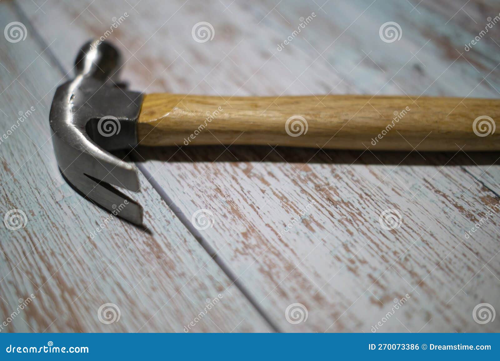 Old Hammer and on Wood Table Stock Photo - Image of work, tools: 270073386