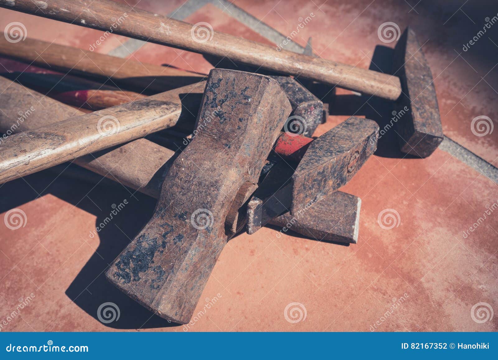 Old Hammers, Vintage Tools - Rusty Hammer Stock Photo - Image of ...