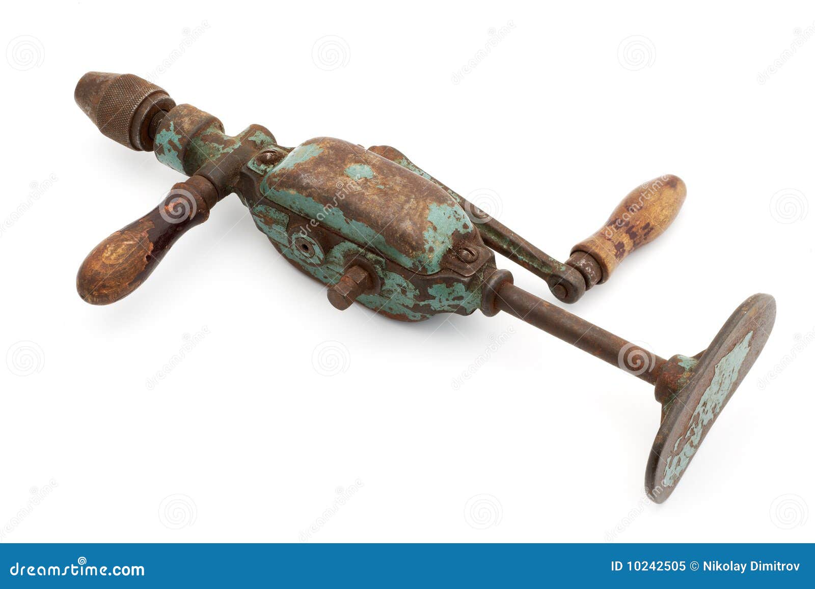 Old hand drilling machine stock image. Image of equipment - 10242505