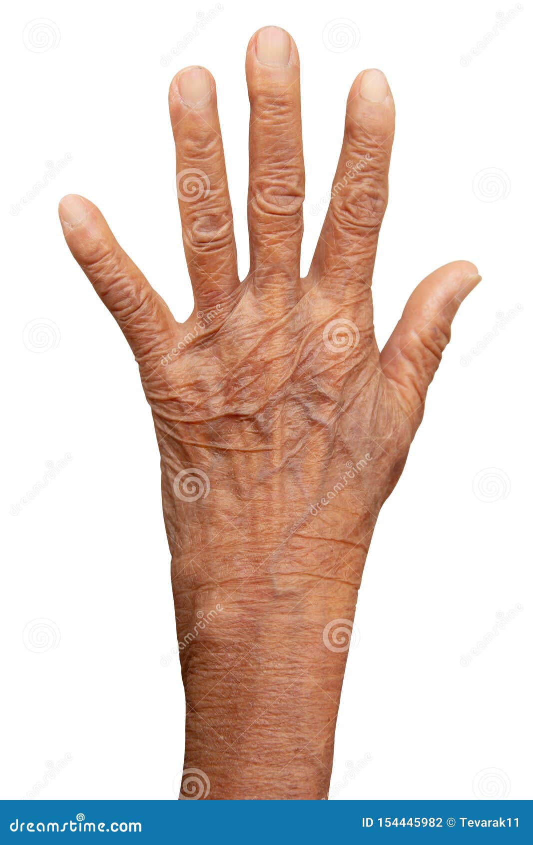 Old Hand Isolated on White Background with Clipping Path Stock Photo ...