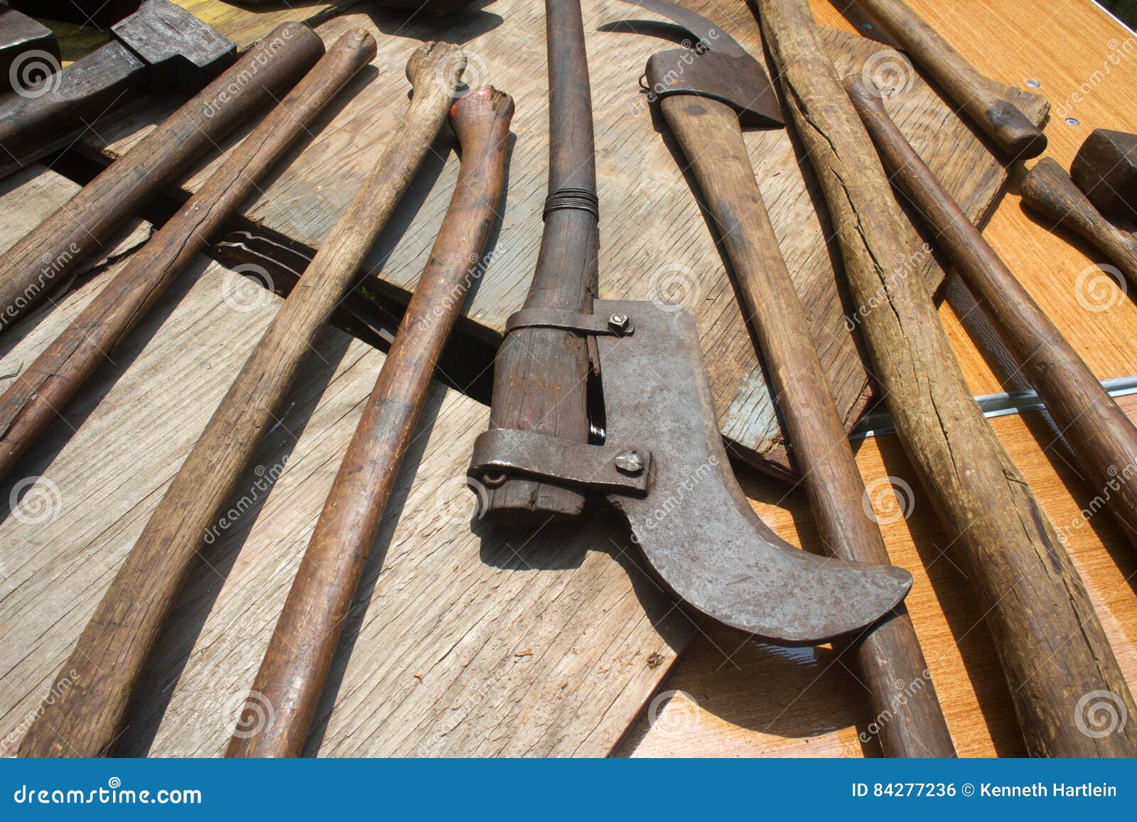 Old hand tools. stock photo. Image of metal, wood, antique - 84277236