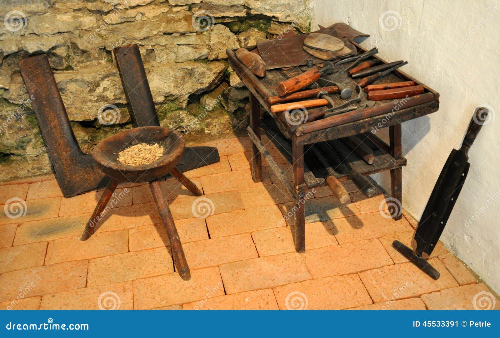 Old hand tools stock image. Image of heritage, brick - 45533391