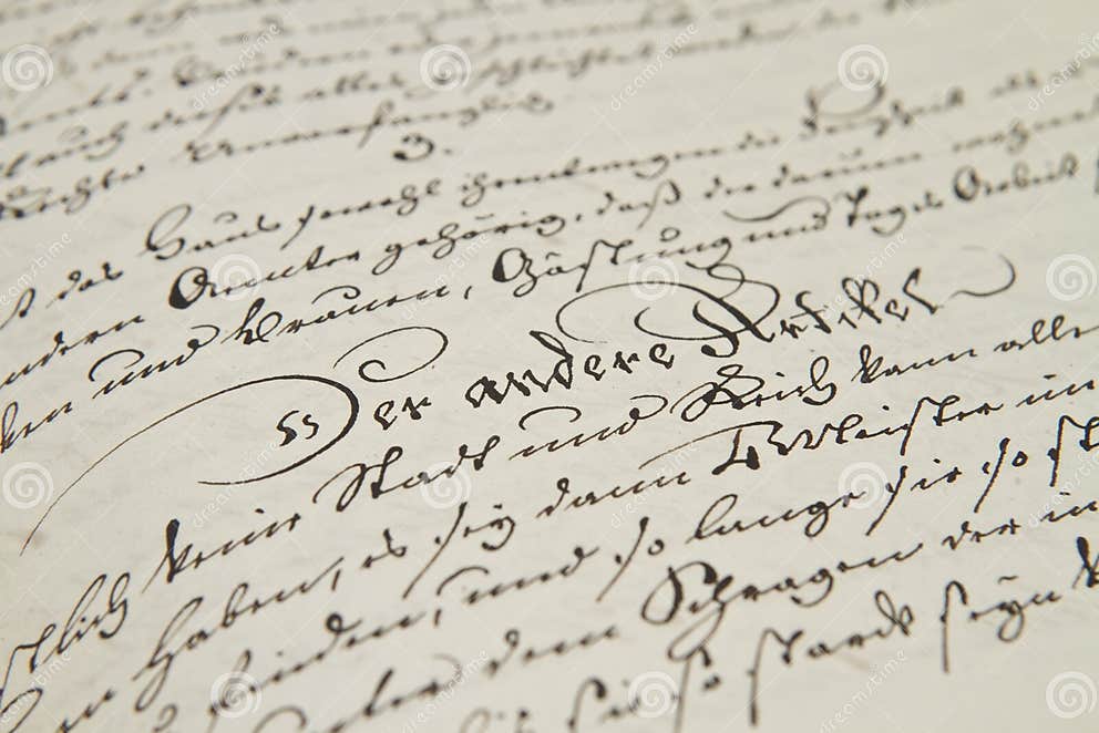 Old hand writing stock image. Image of calligraphy, history - 24035635