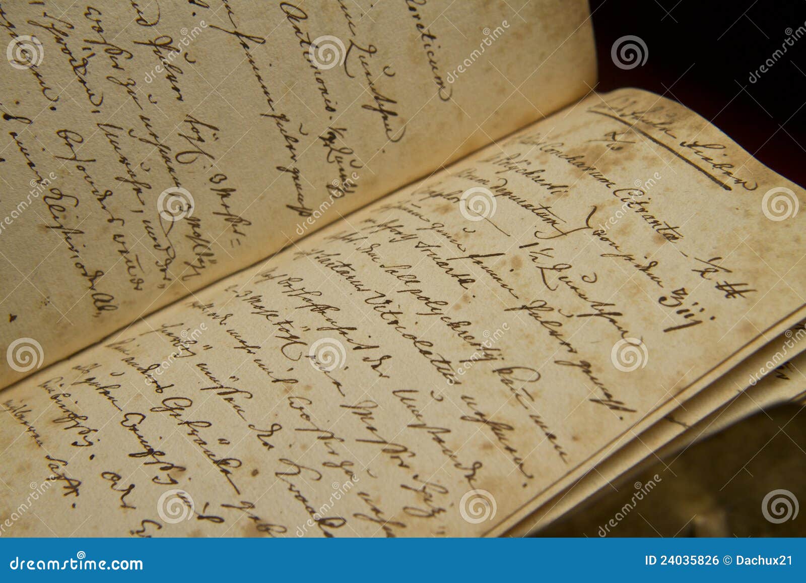 Old hand writing stock photo. Image of book, parchment - 24035826