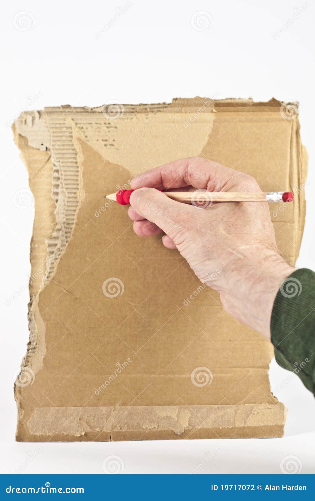 Old Hand Writing on Cardboard Stock Photo - Image of corrugated ...