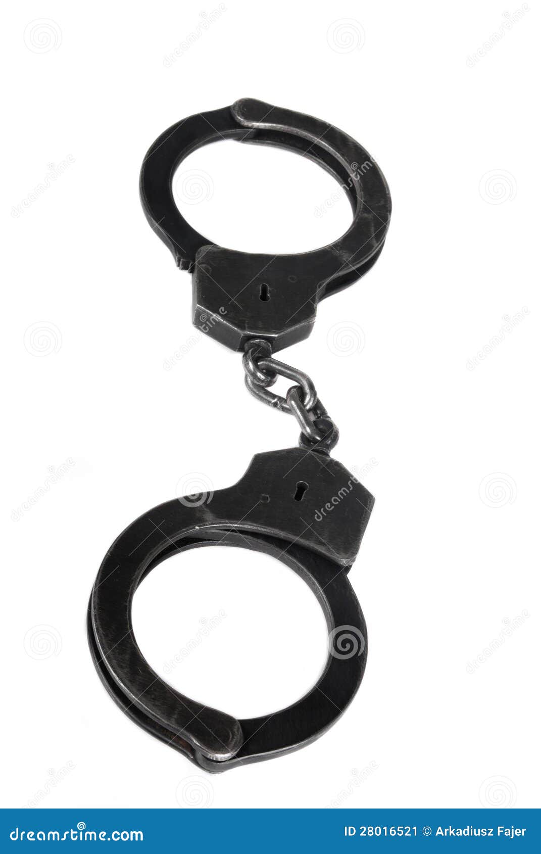 A Black Handcuff With A Brown Pistol Magazine In It With A Black 9mm ...