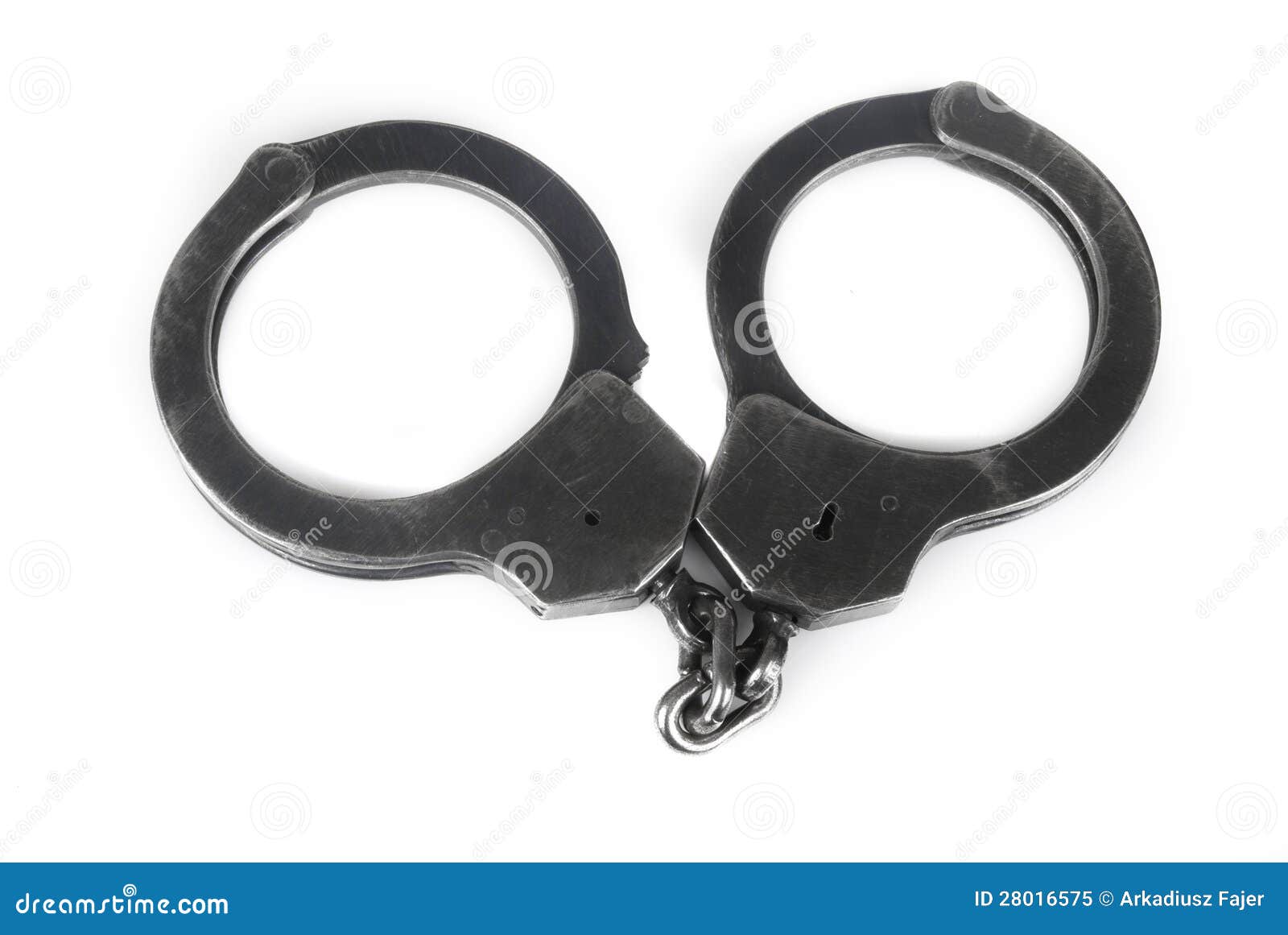 A Black Handcuff With A Brown Pistol Magazine In It With A Black 9mm ...