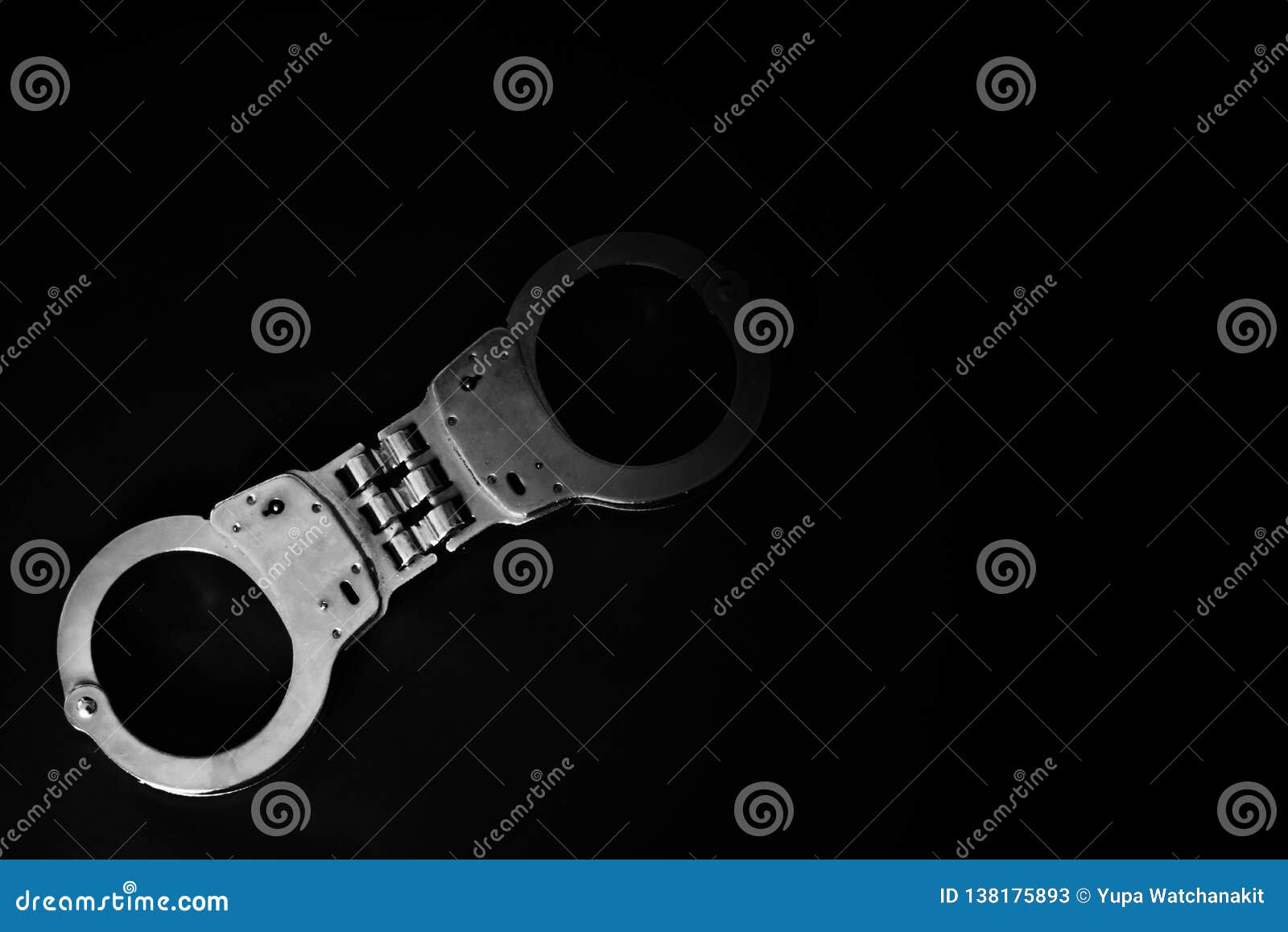 Old Handcuff on Table in White Tone Stock Image - Image of iron, prison ...