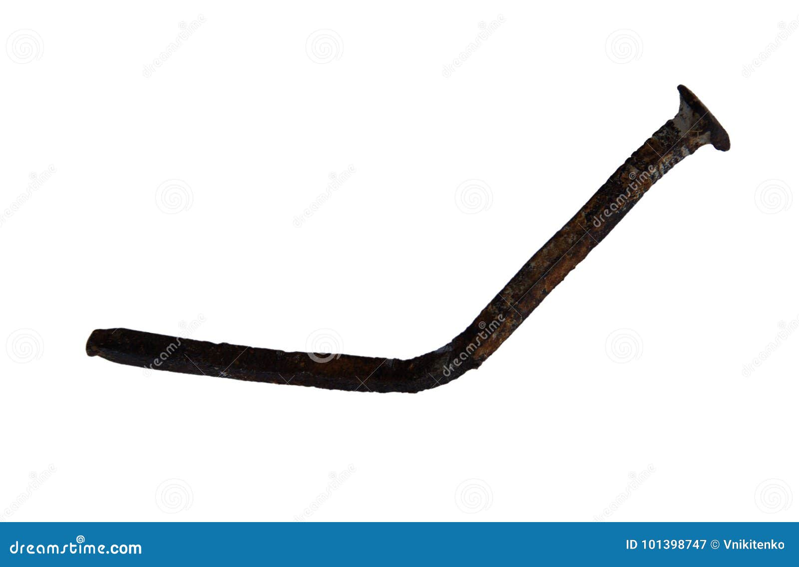 Old handforged rusty nails stock image. Image of hand - 101398747