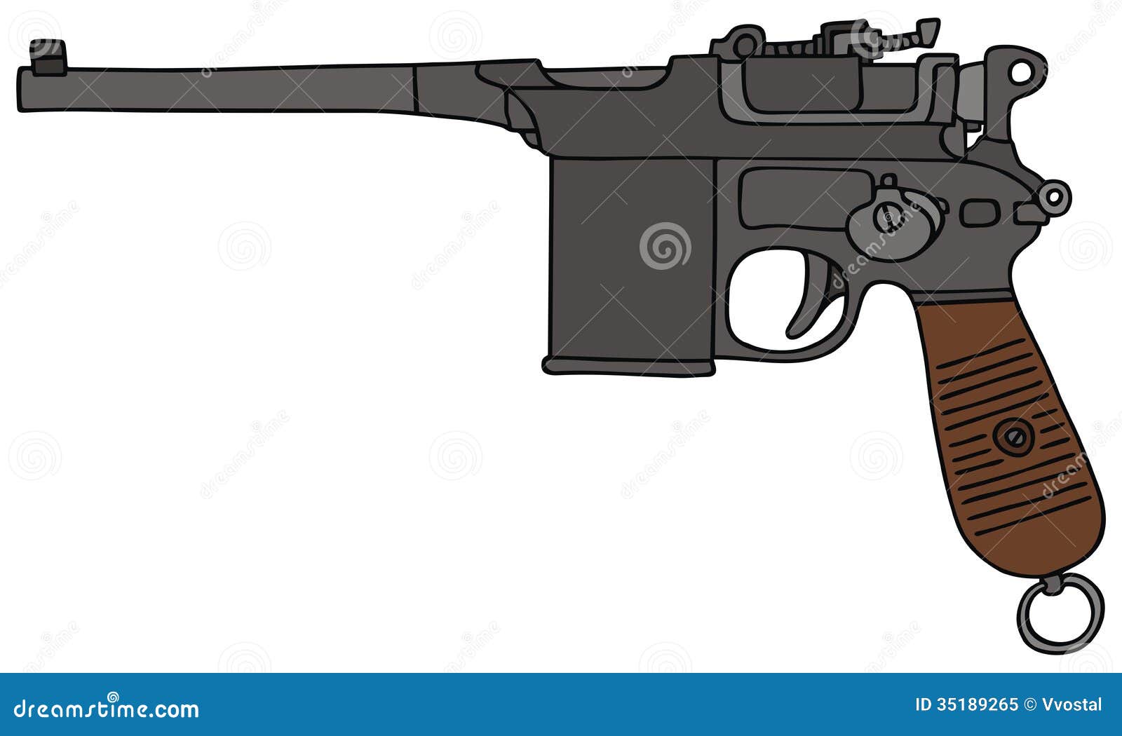 Old Handgun Cartoon Vector | CartoonDealer.com #35189265