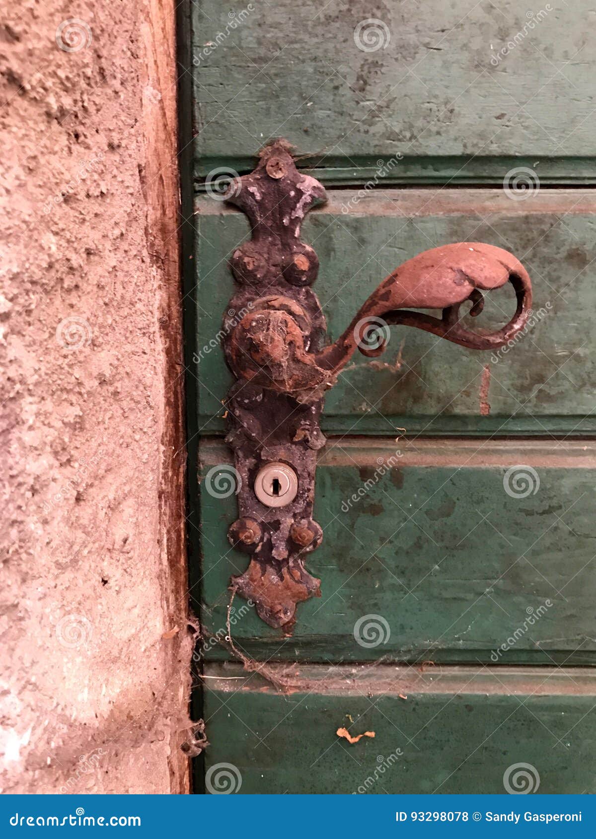 Old handle stock photo. Image of wood, wooden, front - 93298078