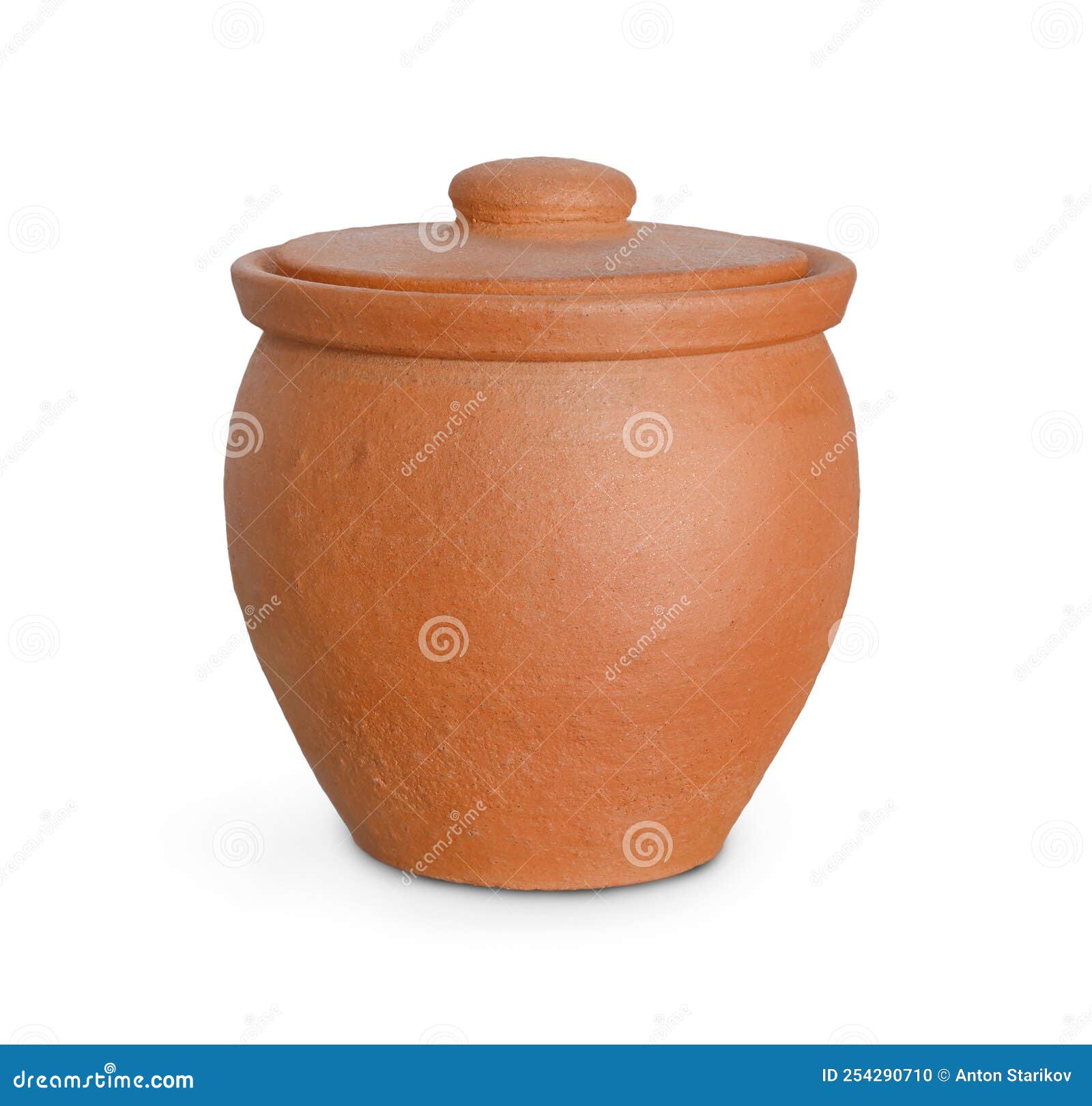 Old Handmade Clay Pot with Lid Stock Photo - Image of dishware, natural ...