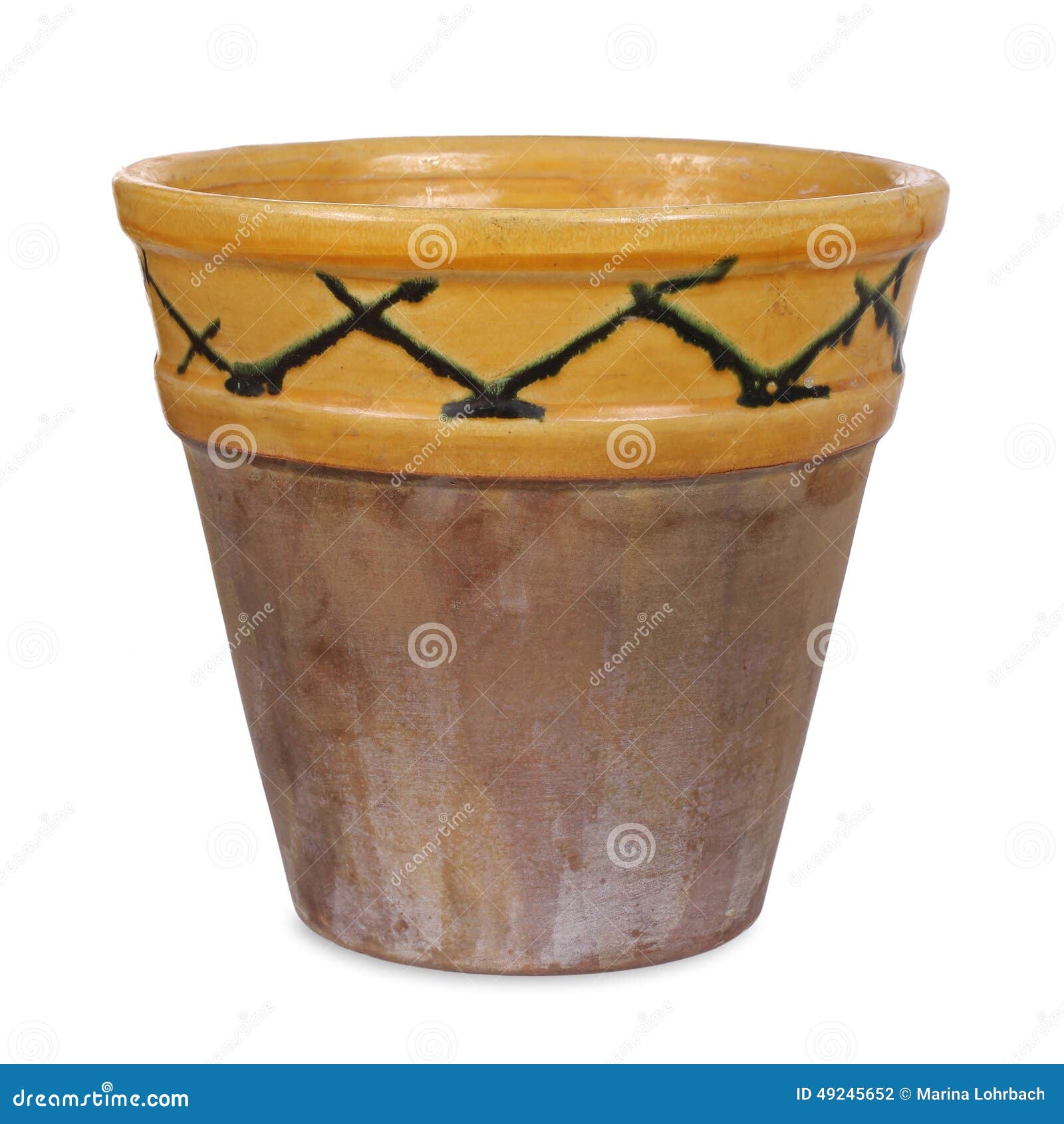 Old handmade flower pot stock photo. Image of garden - 49245652