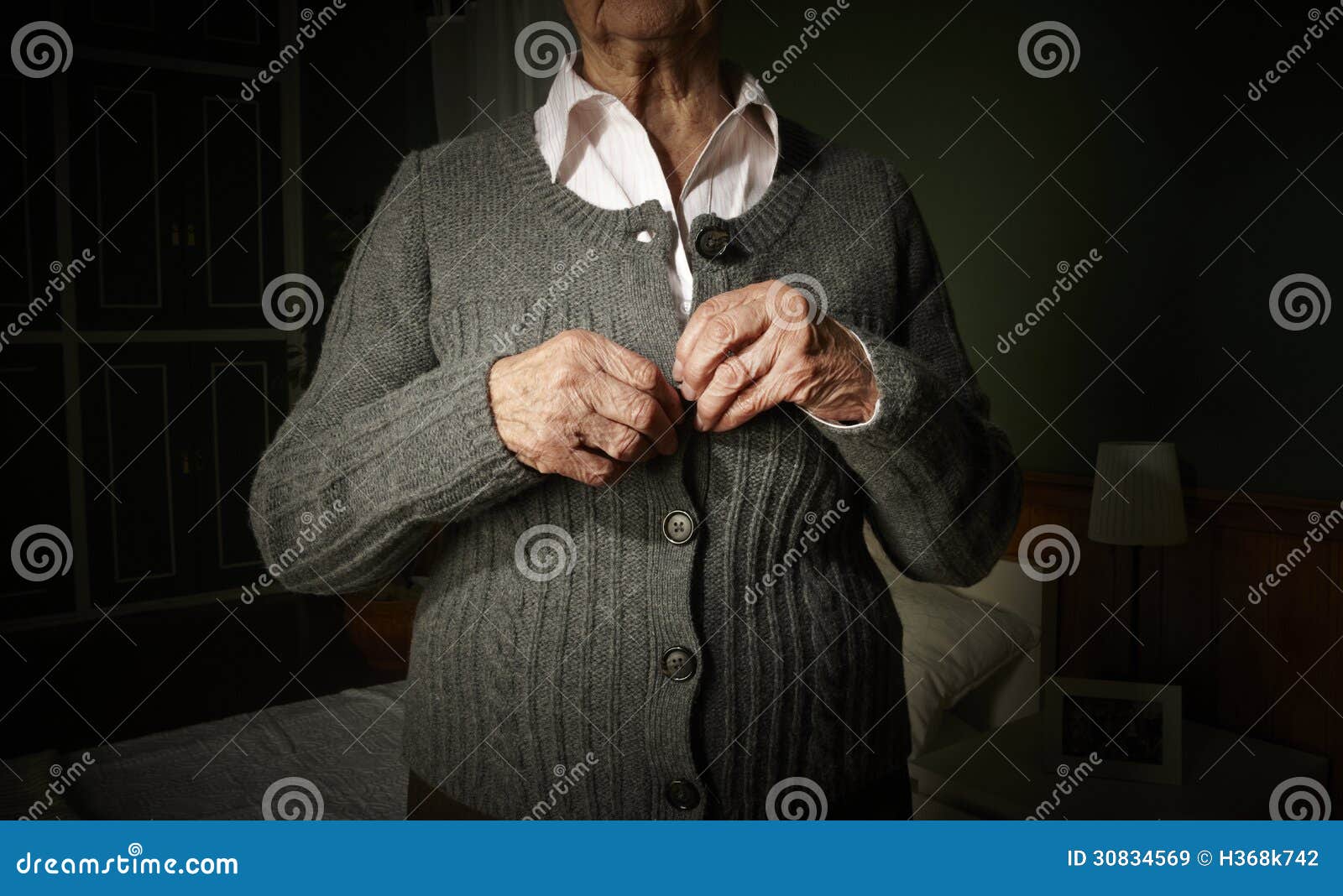Old hands buttoning. stock image. Image of closeup, dementia - 30834569