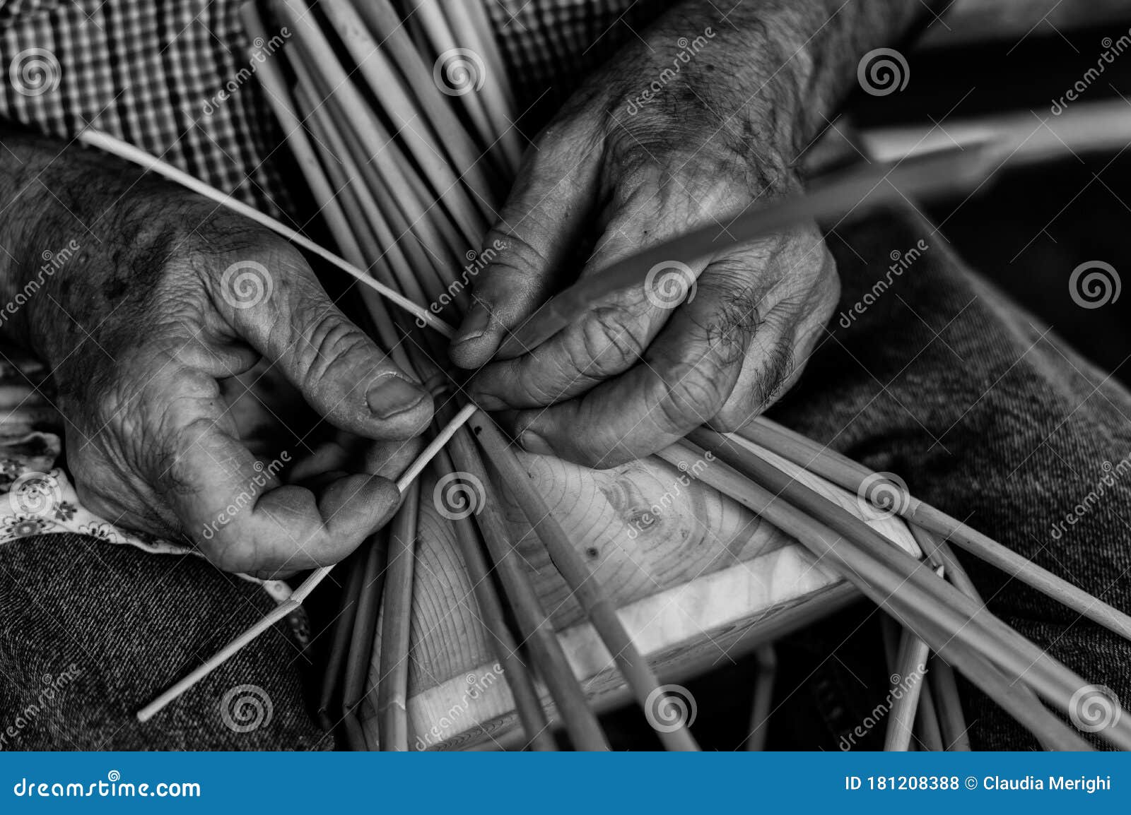 Old Hands Making Wicker Objects II Stock Photo - Image of making ...