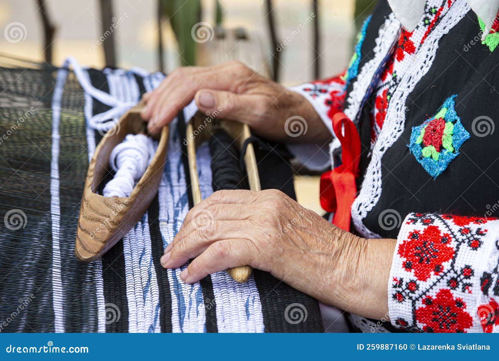 The Old Hands of the Master at the Loom Stock Photo - Image of clothing ...