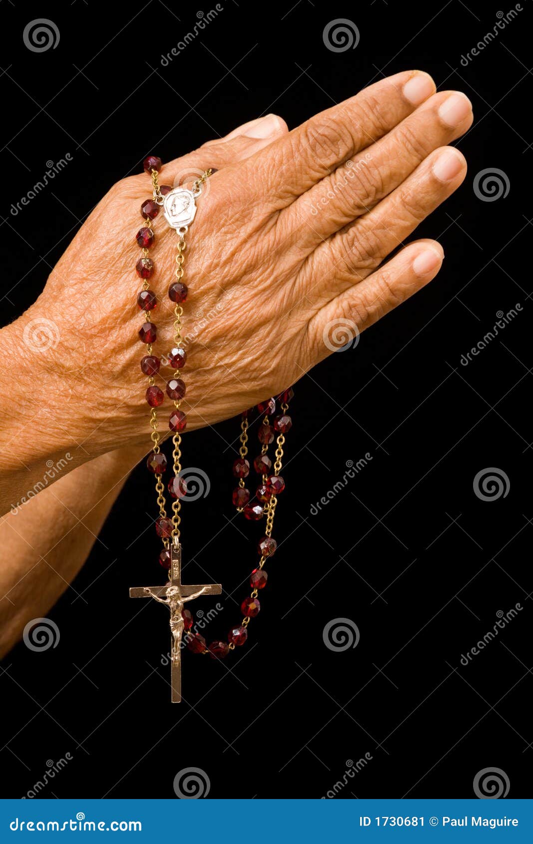 Old hands praying stock image. Image of christian, catholic - 1730681