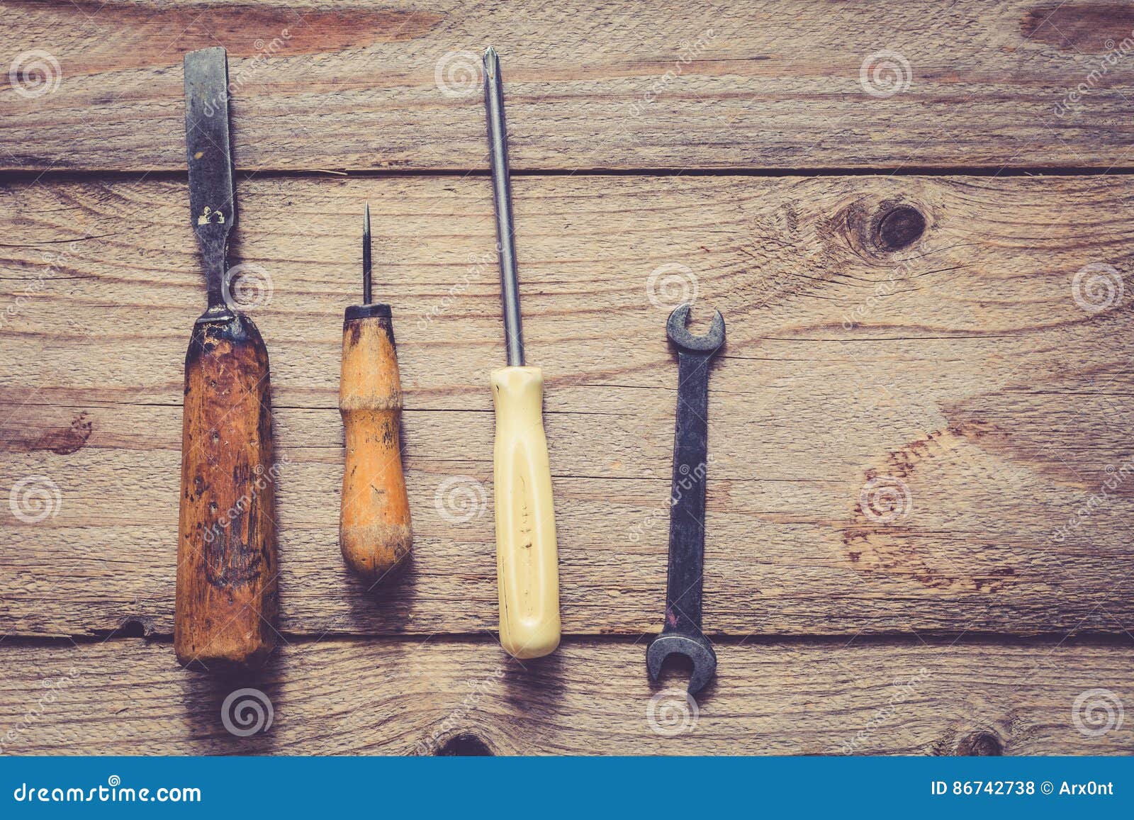 Old handwork repair tools stock photo. Image of copy - 86742738