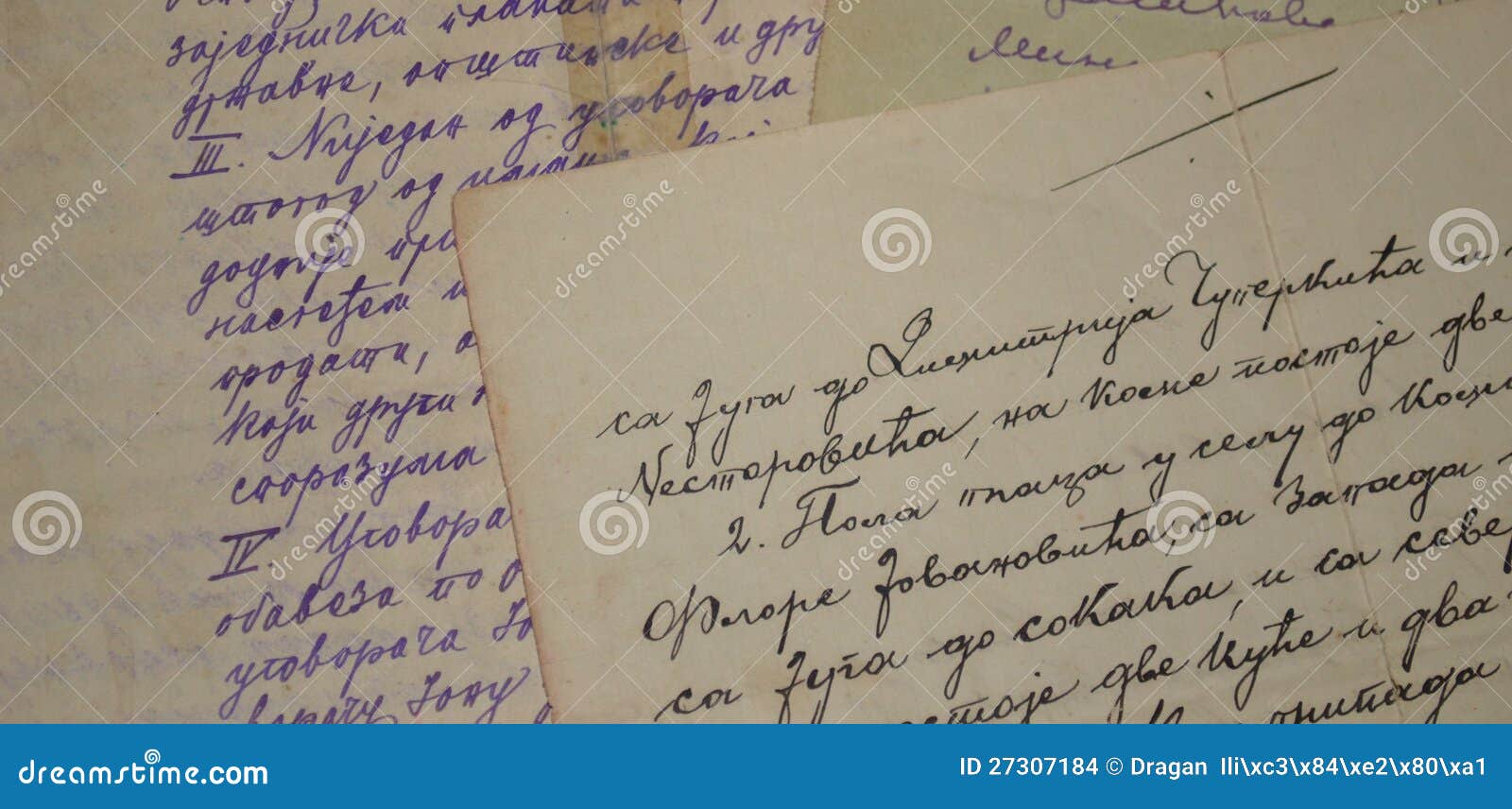 Old handwriting stock photo. Image of document, serbia - 27307184