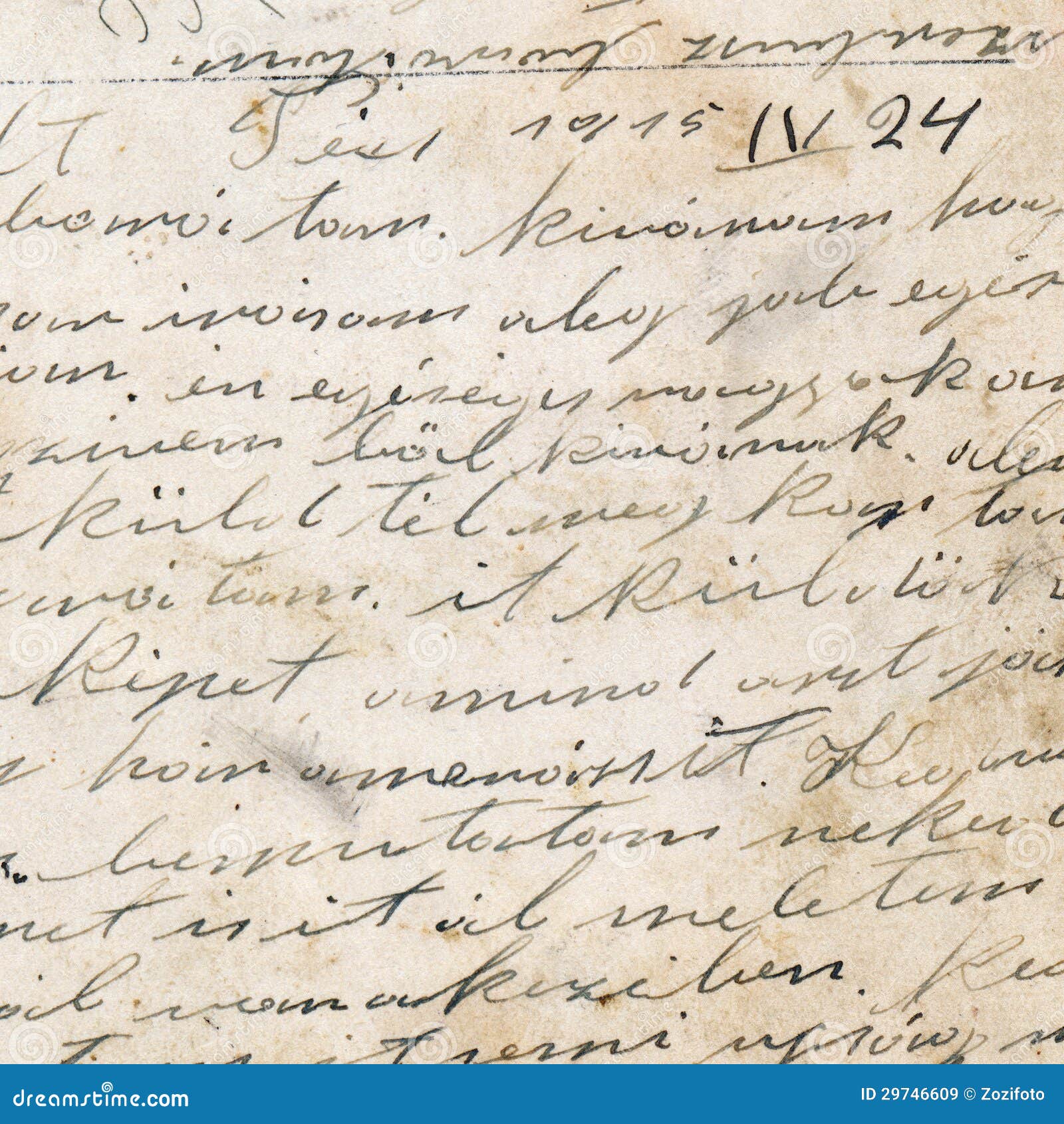 Handwriting - circa 1915 stock image. Image of history - 29746609