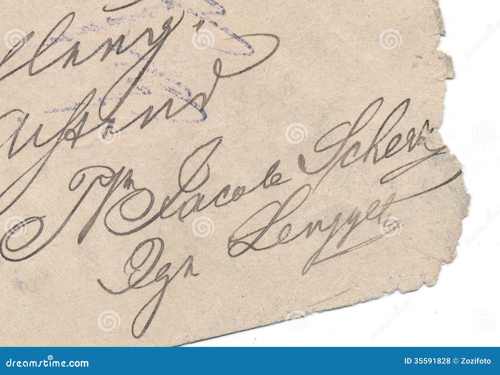 Old handwriting stock photo. Image of history, classic - 35591828