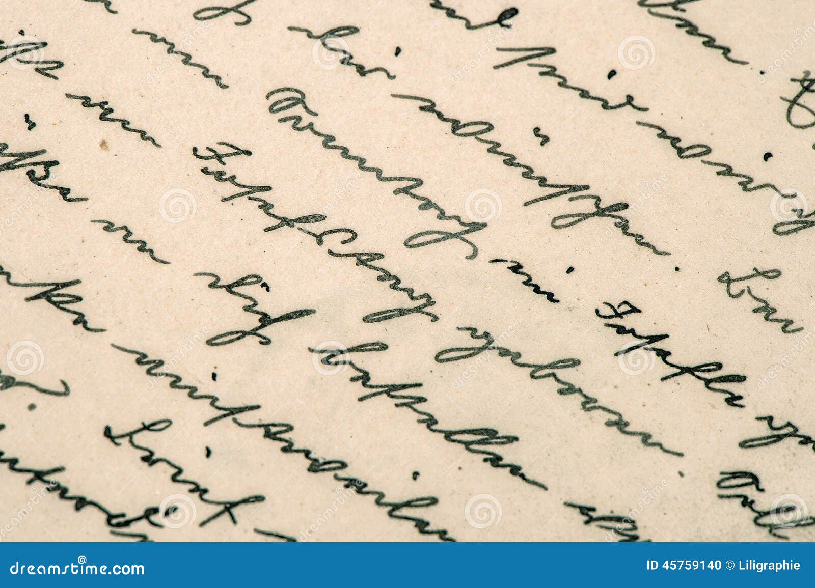 Old Handwriting. Grunge Paper Background Stock Photo - Image of message ...