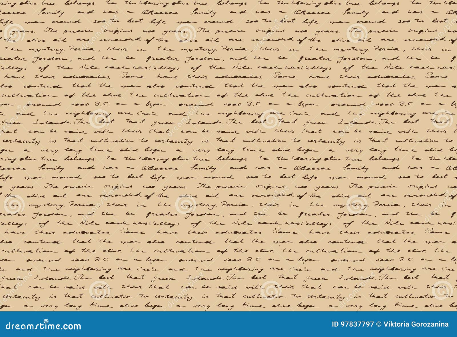 Old Handwritten Document. Ancient Paper with Historical Hand Writing ...