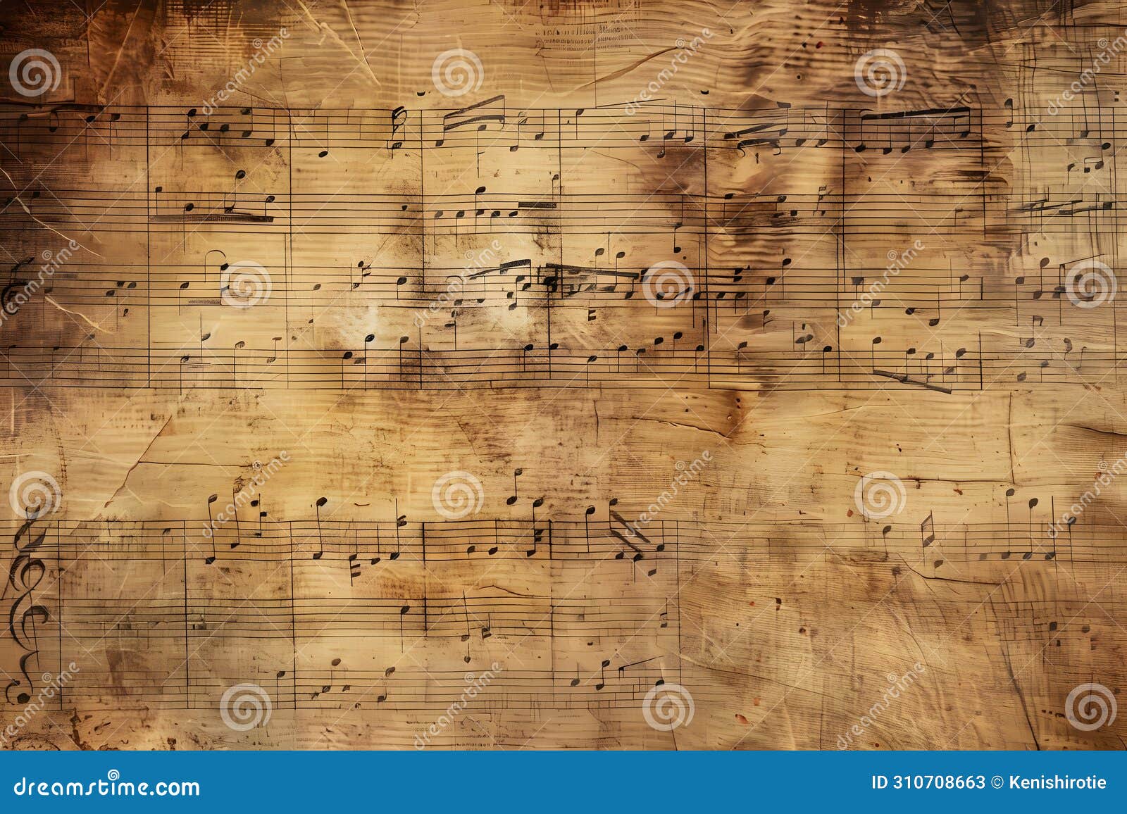 Old Handwritten Music Manuscript Stock Image - Image of sheet, sonata ...