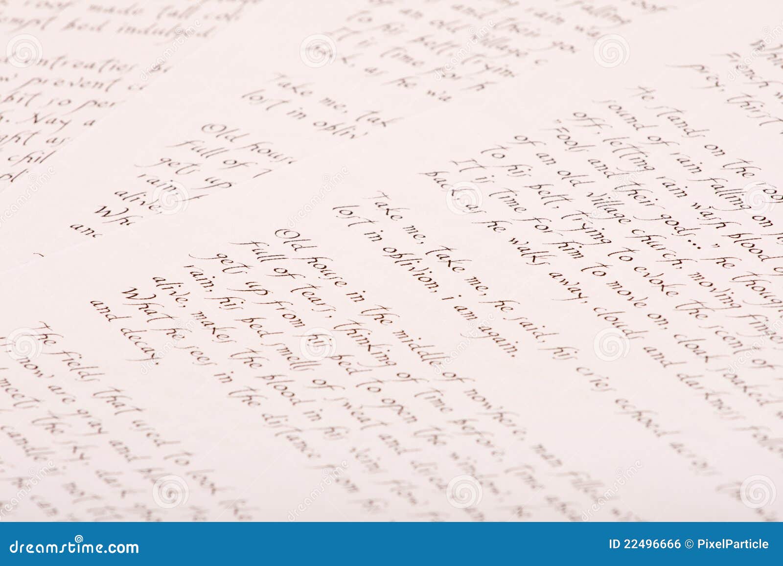 Old Handwritten Script Paper Stock Photo - Image of ancient, paper ...