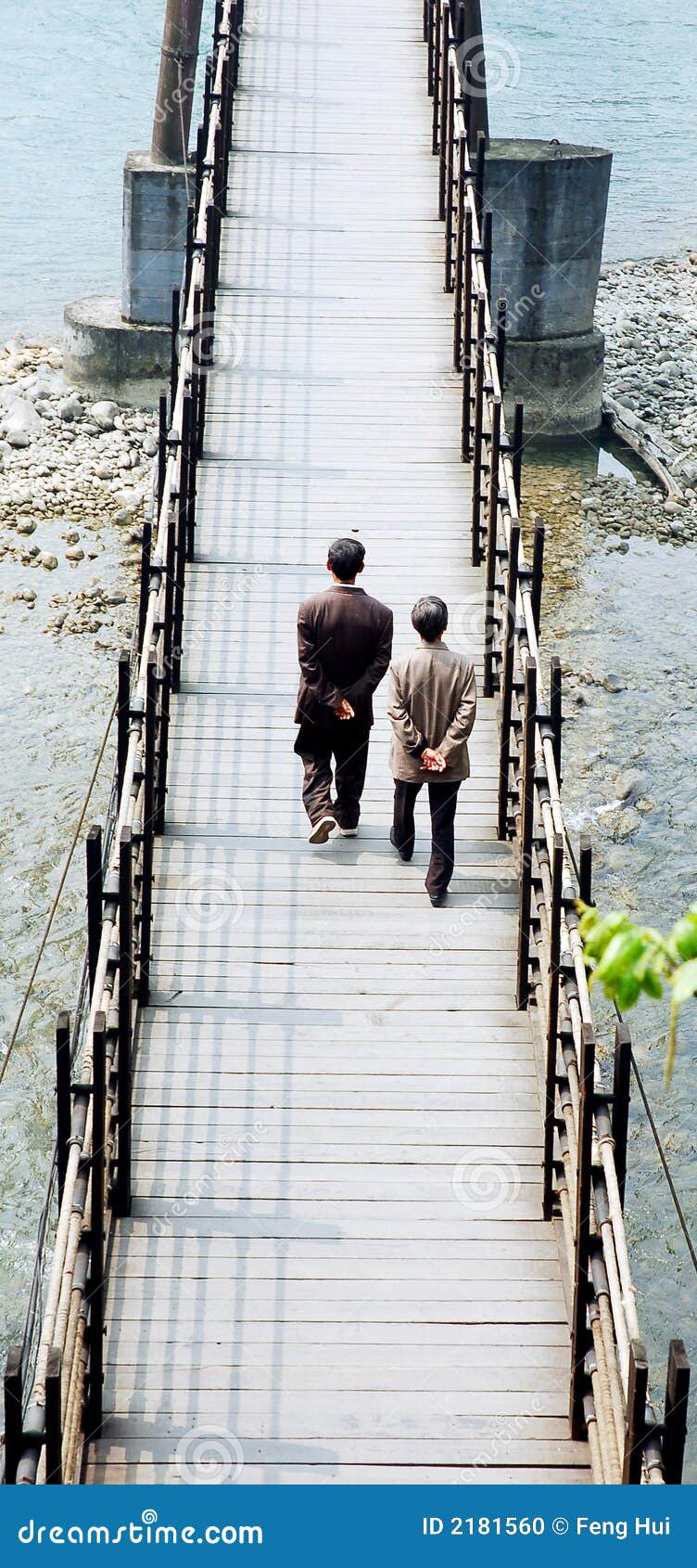 Old hanging bridge stock photo. Image of long, chengdu - 2181560