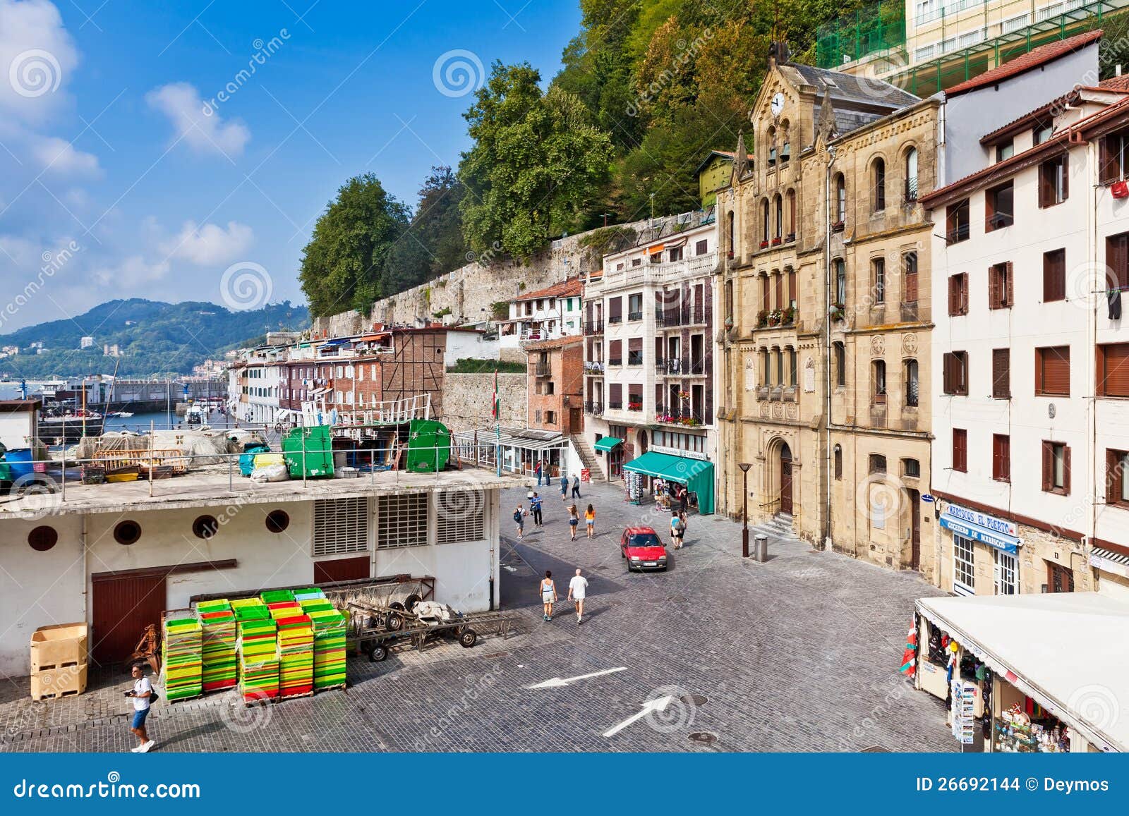 Old Harbor of San Sebastian, Spain Editorial Stock Image - Image of ...