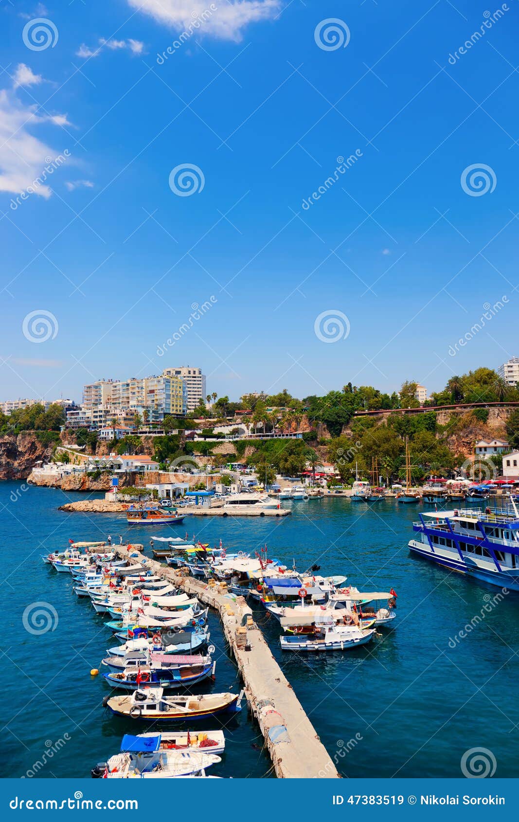 Old Harbour in Antalya, Turkey Stock Image - Image of mosque, east ...