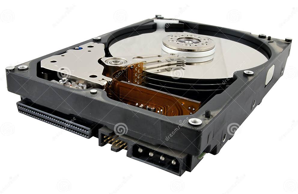Old hard disk drive stock image. Image of disk, isolated - 14262373
