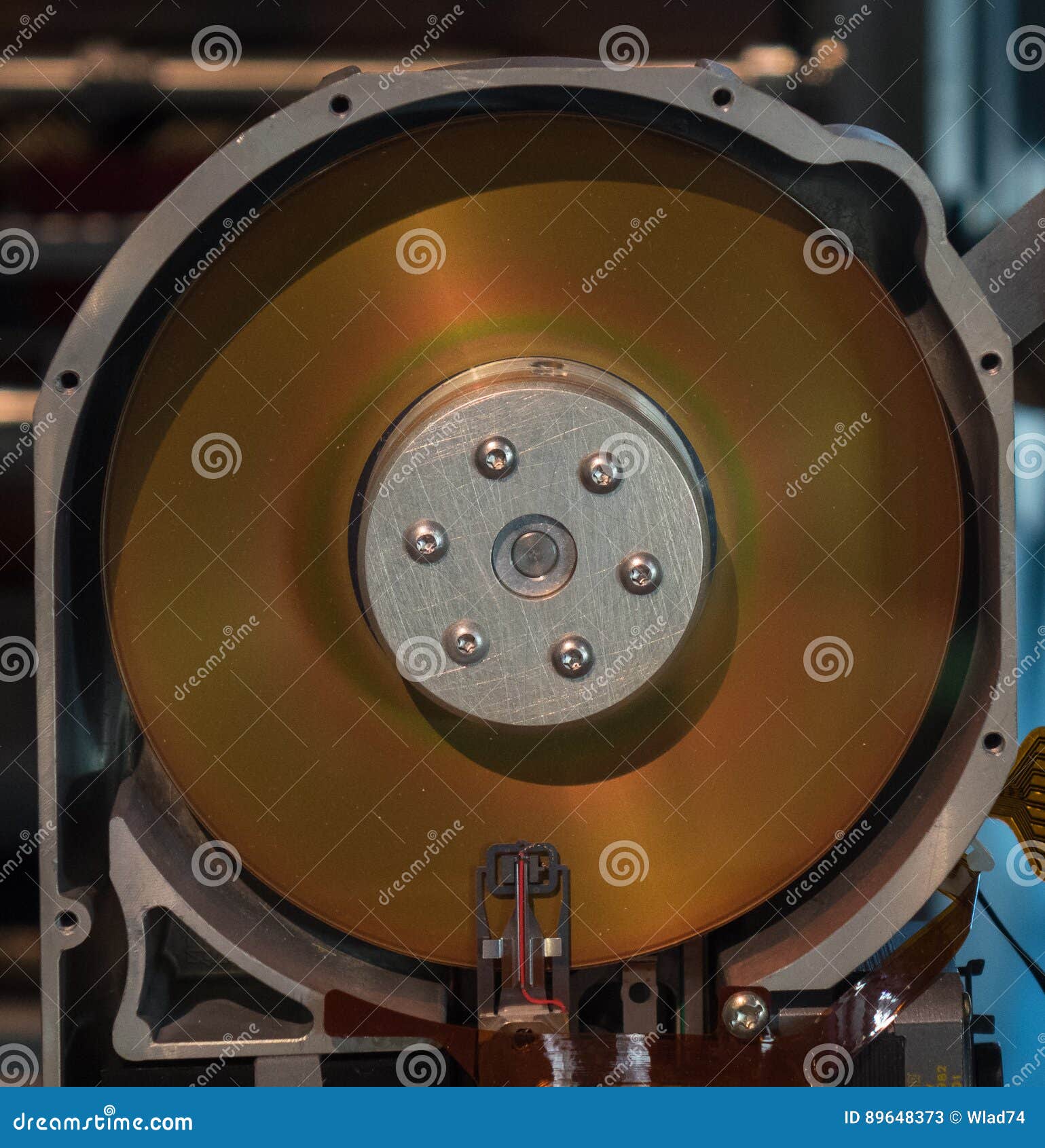 The Old Hard Disk Drive Close Up Stock Image - Image of disk, close ...