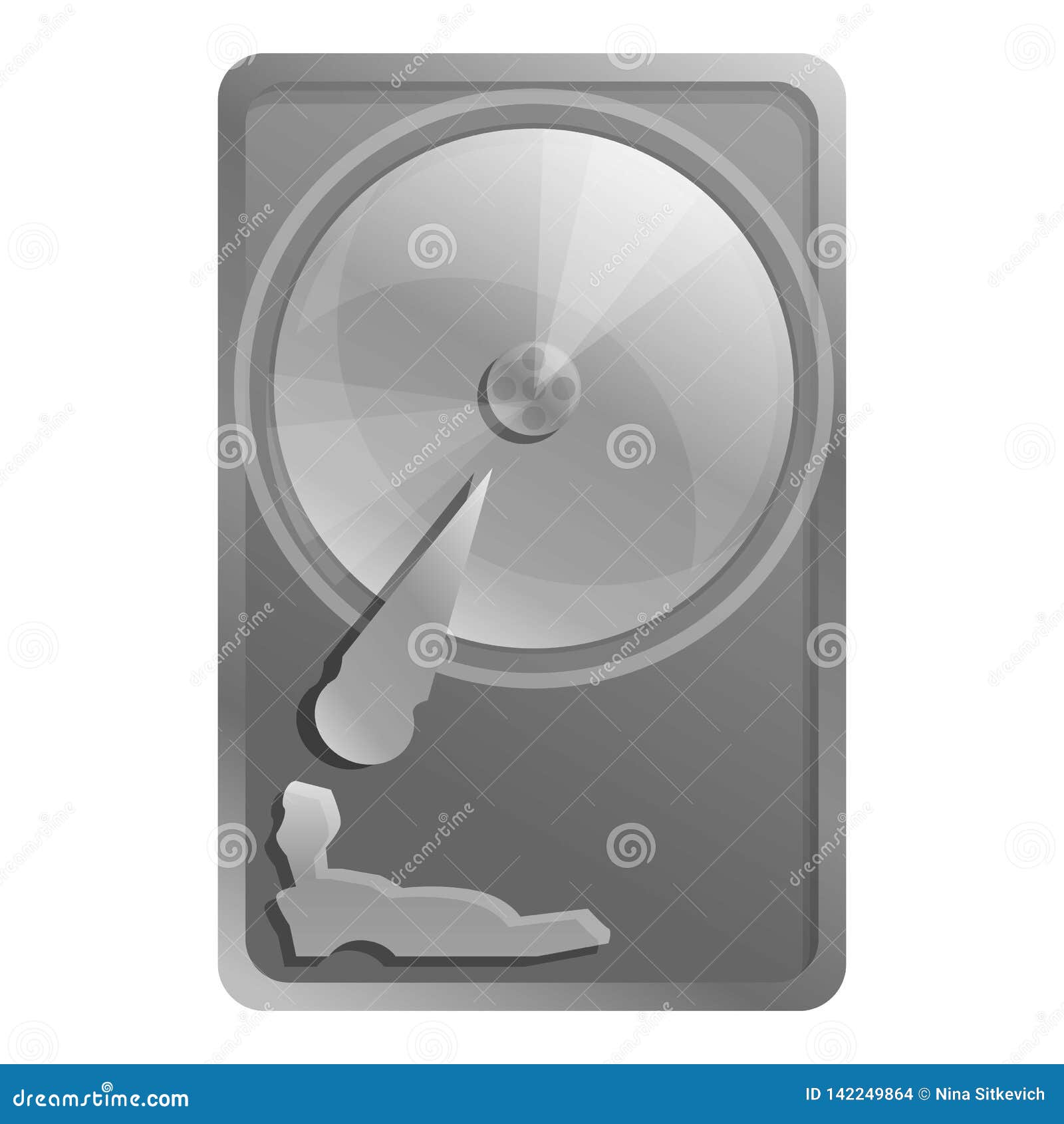 Old Hard Disk Icon, Cartoon Style Stock Vector - Illustration of modern ...