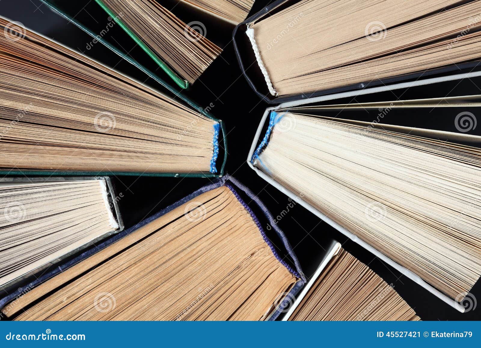 Old hardback books stock image. Image of fanned, spine - 45527421