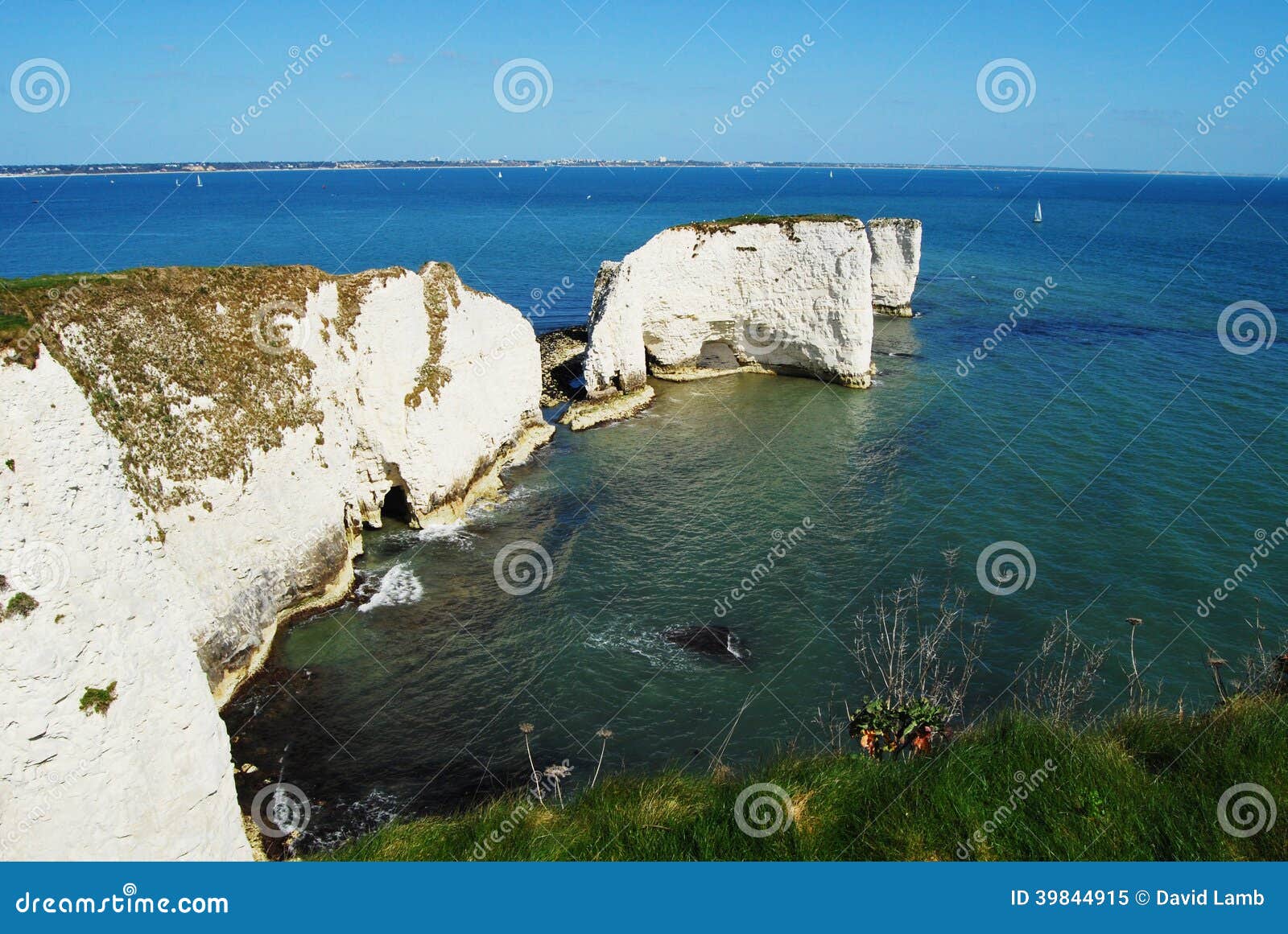 Old Harry Rocks stock image. Image of tide, color, blue - 39844915