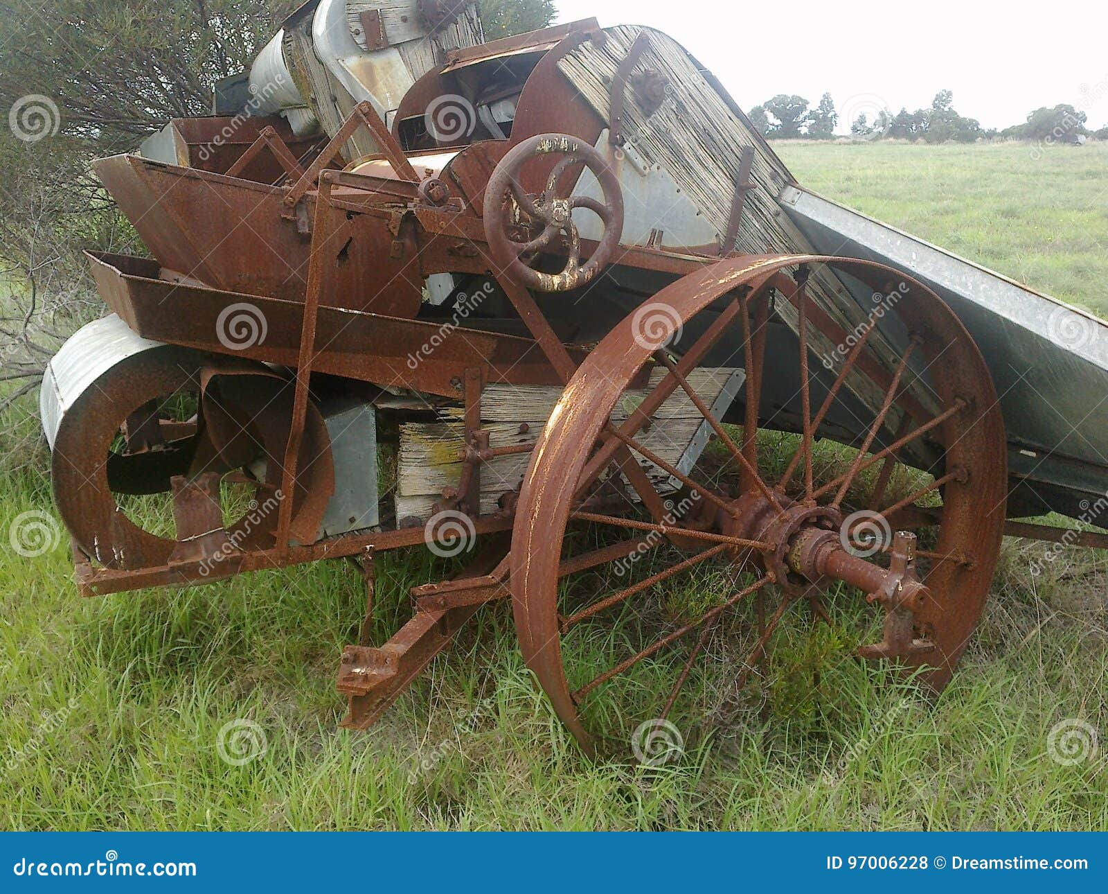 Old harvester stock photo. Image of field, rusting, harvest - 97006228