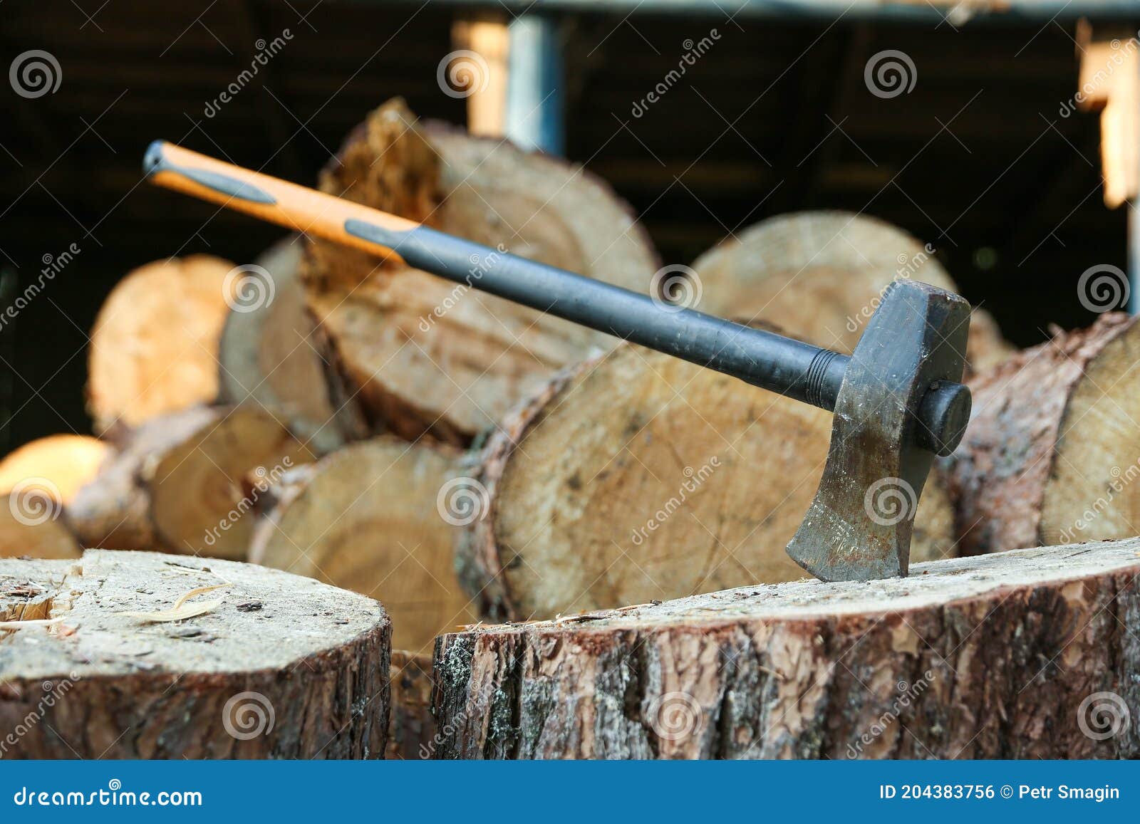Old Hatchet is on Background of Stump Stock Photo - Image of wood ...
