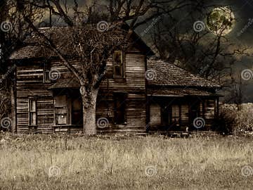 An Old Haunted House stock image. Image of night, siding - 1252787